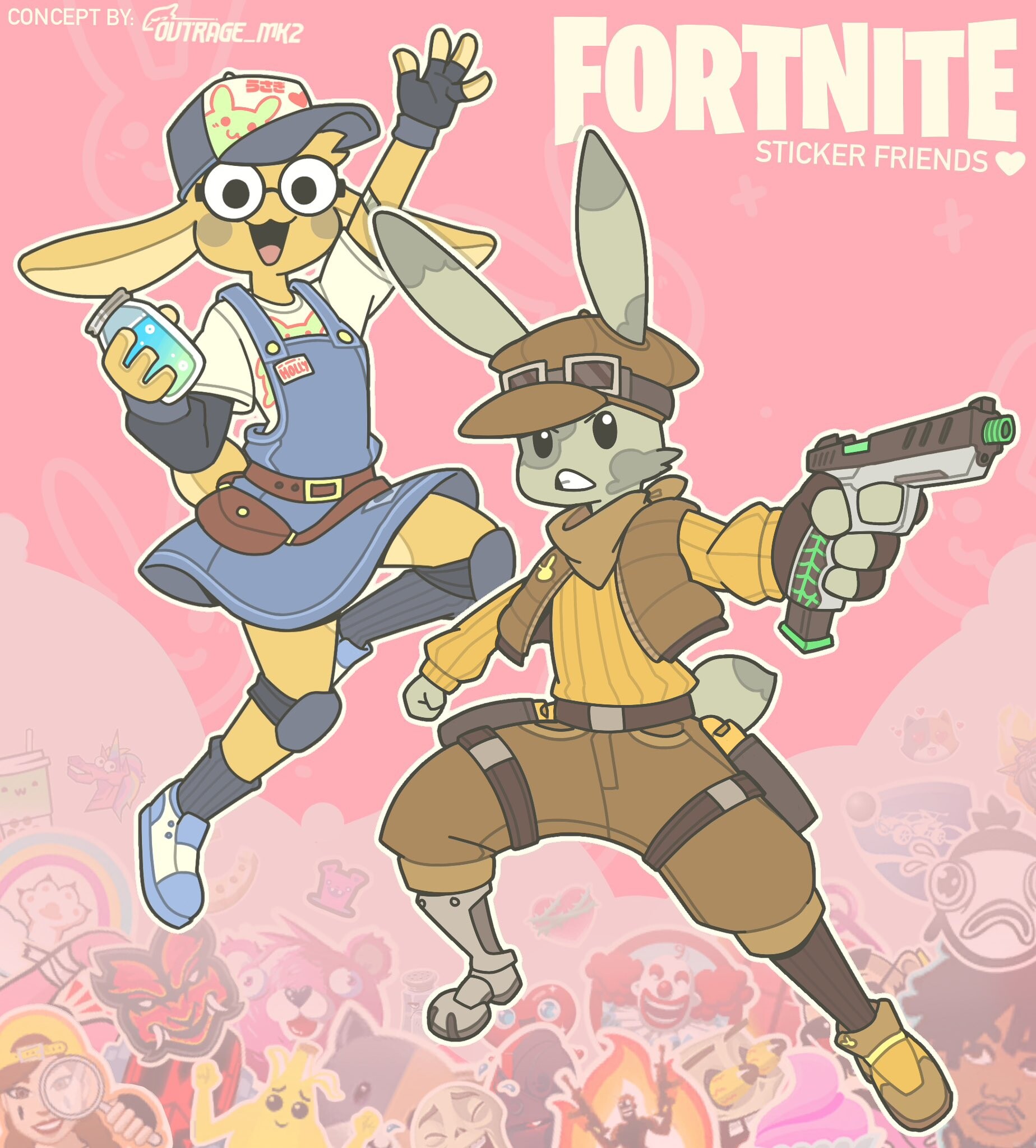 ArtStation - Fortnite Fan Concept - STICKER FRIENDS