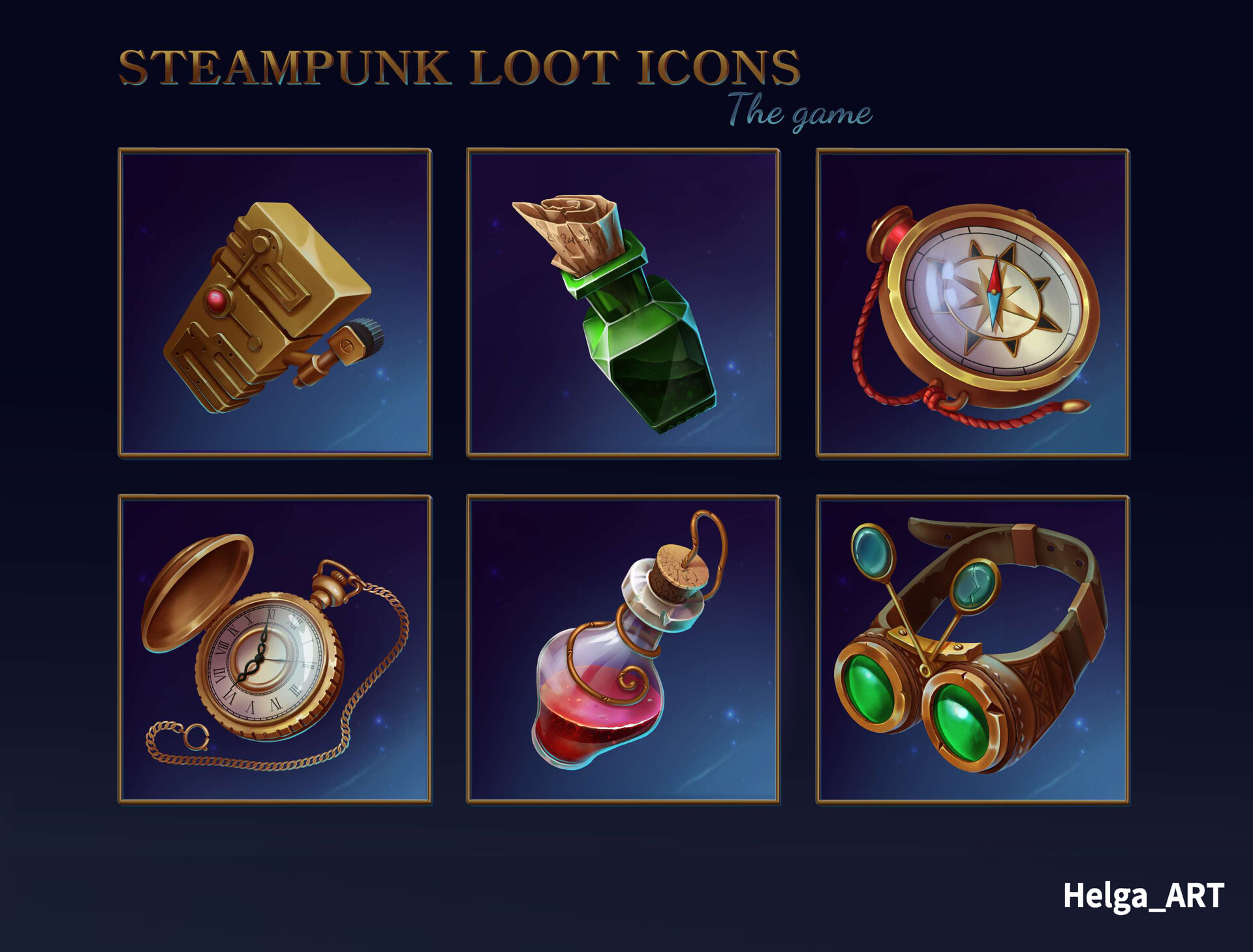 ArtStation - Steampunk icons