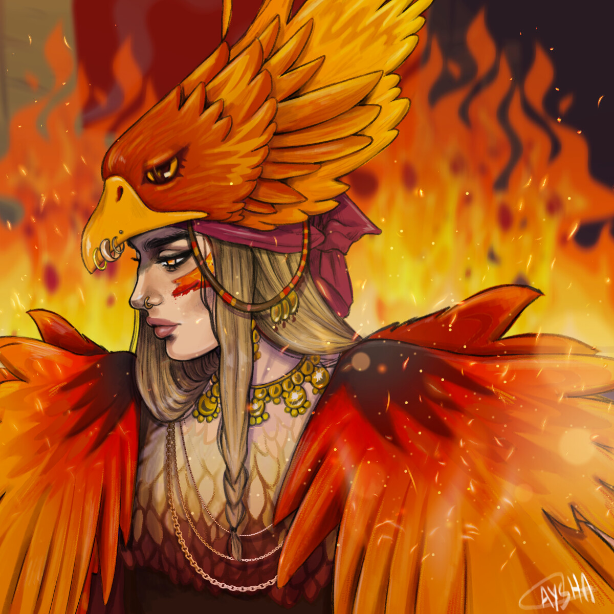 ArtStation - Phoenix girl