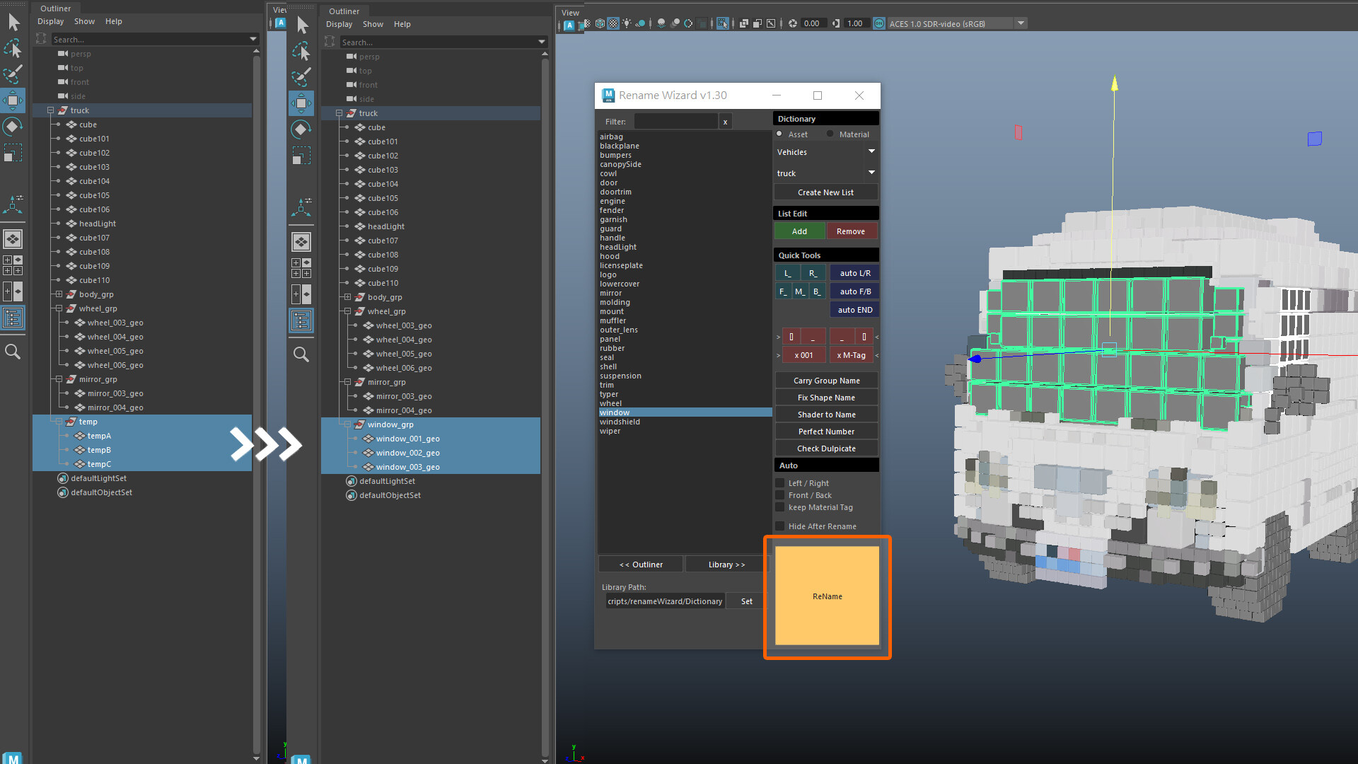 Joe Wu - renameWizard for Maya v1.3