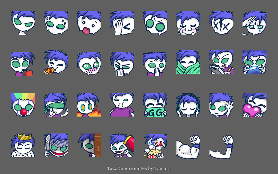 ArtStation - Emote collection for TazzDingo