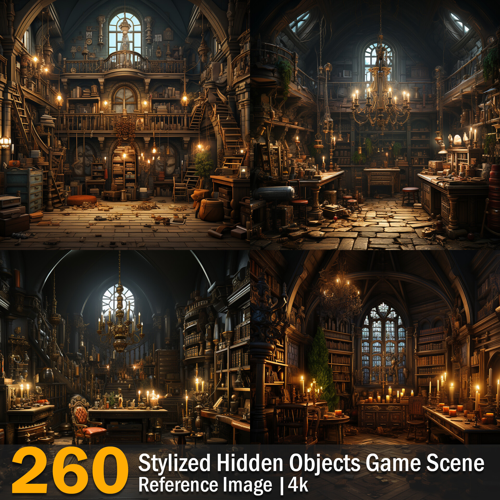 ArtStation - Stylized Hidden Objects Game Scene | Reference Images | 4K