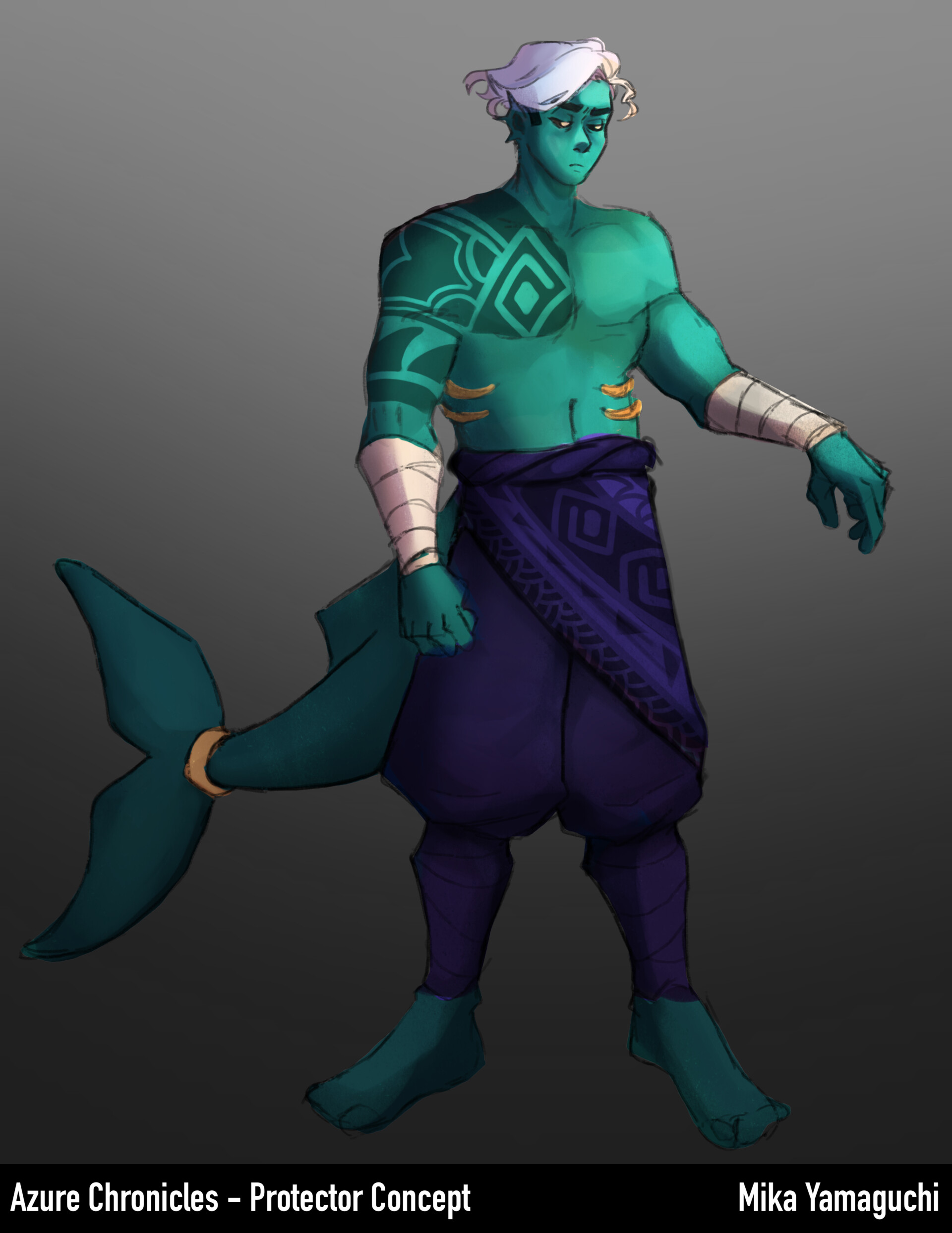 ArtStation - Azure Chronicles - The Protector Concept