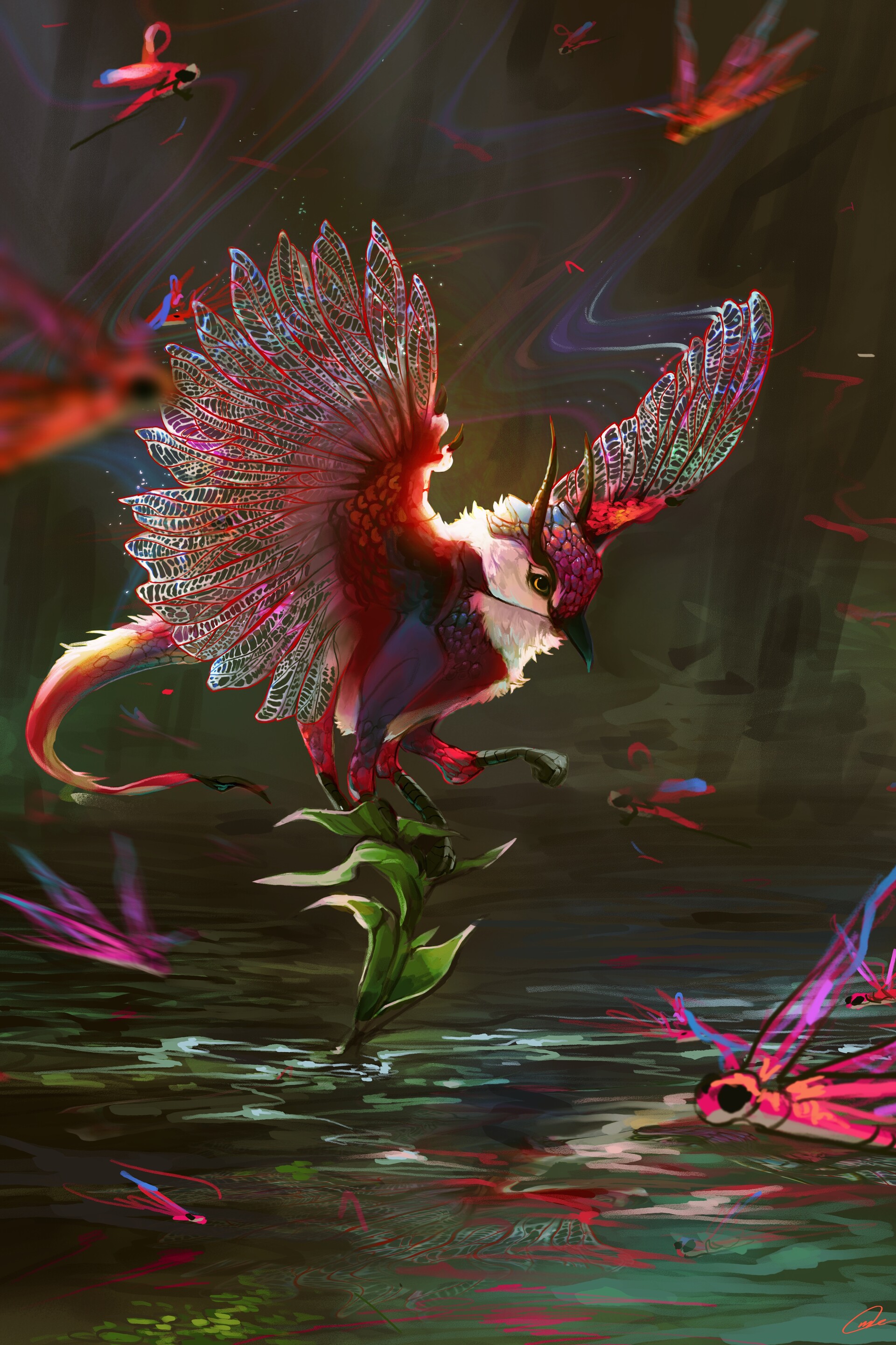 ArtStation - Dragon fly bird