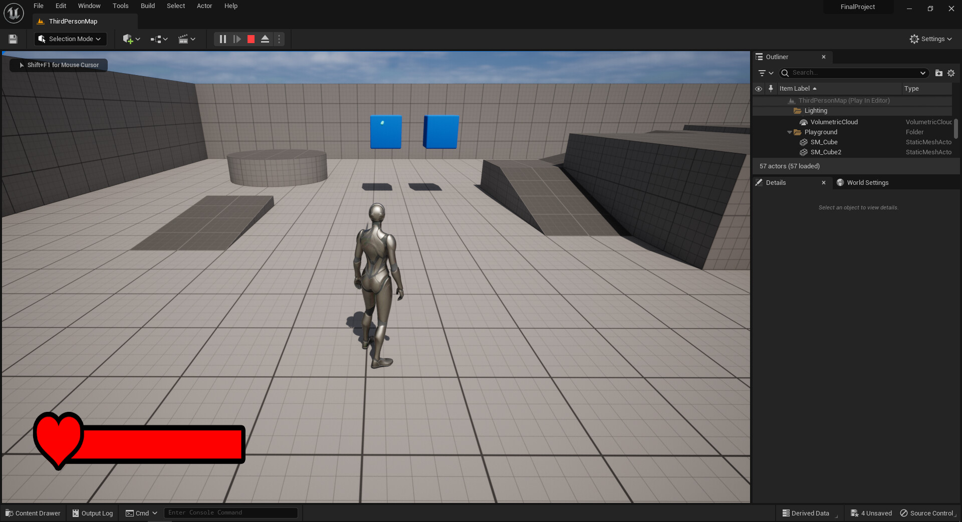 ArtStation - Firing hit system with enemy health.