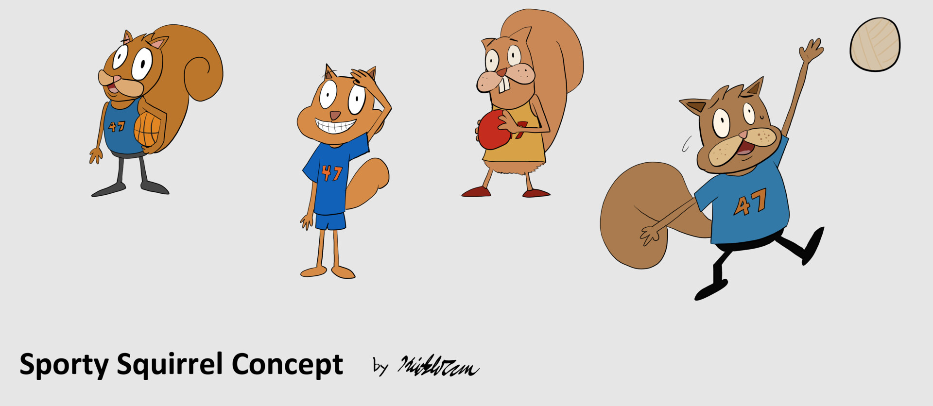 ArtStation - Sporty Squirrel Concept Art and Color Exploration