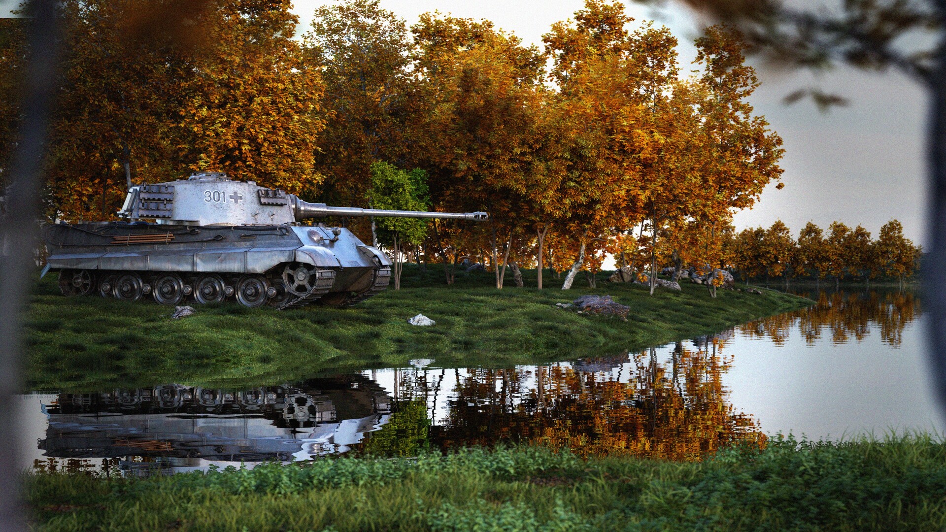 ArtStation - Photorealistic Scene of Tank in Landscape