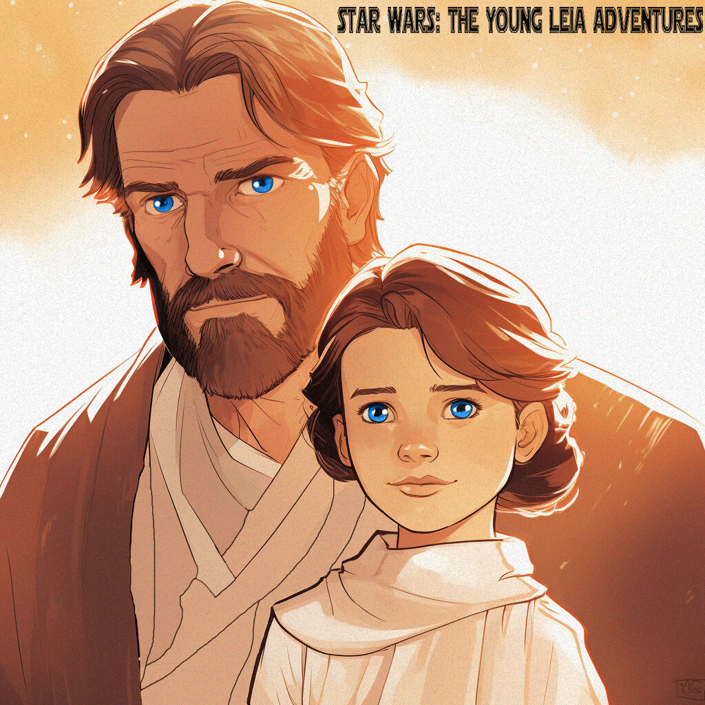 ArtStation - Star Wars - Obi-Wan Kenobi and Young Princess Leia