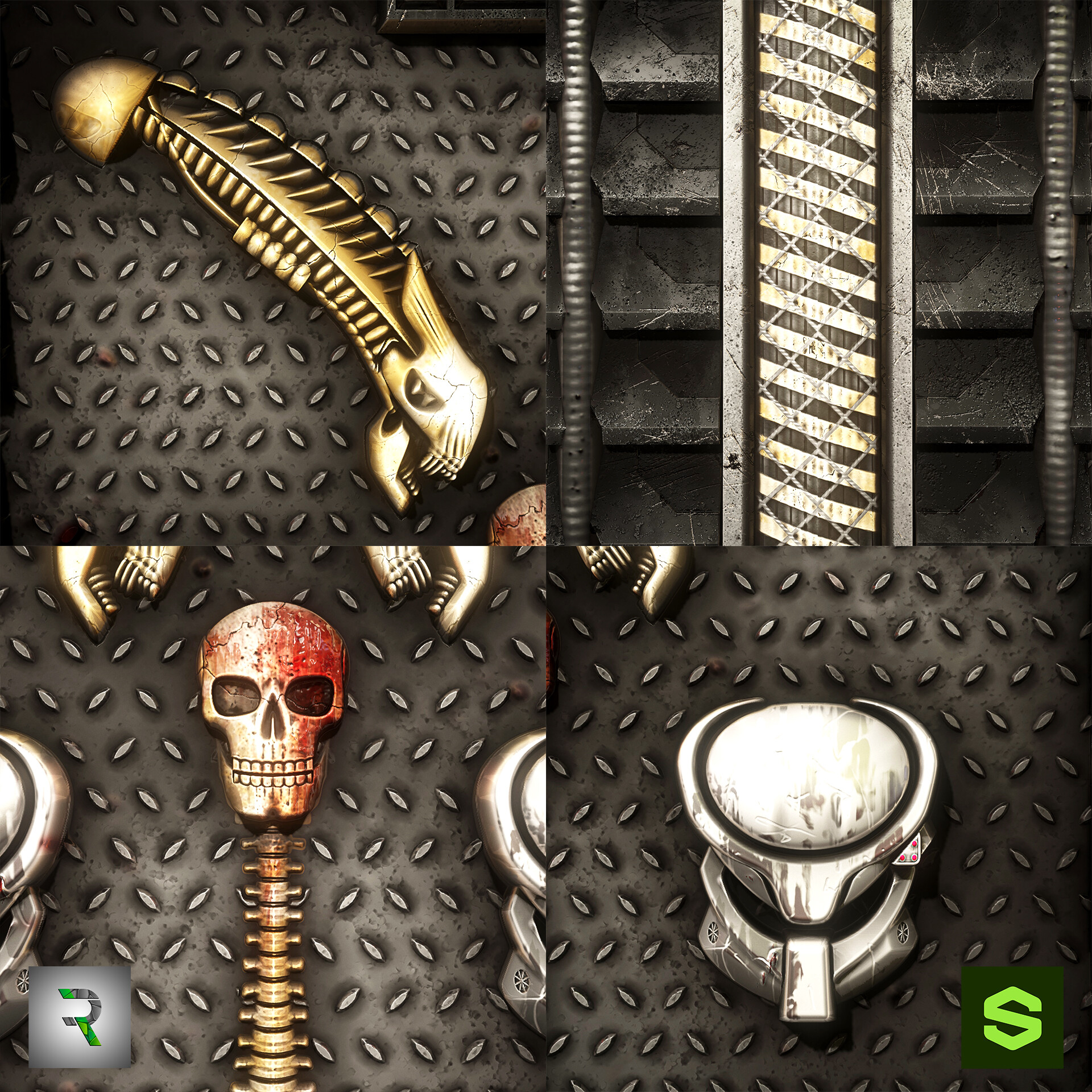 Reyner Sumarriva - Predator Trophy Wall (Seamless Corridor)