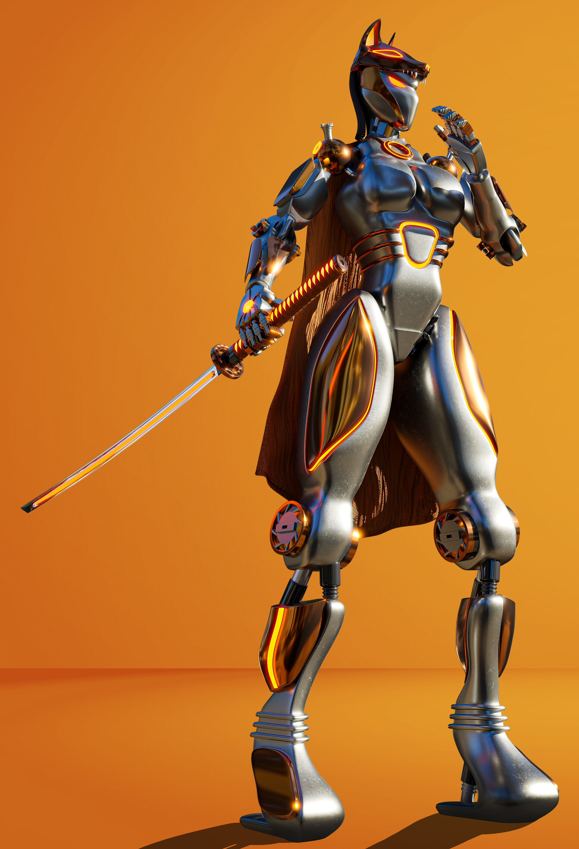 ArtStation - Cyber Kitsune