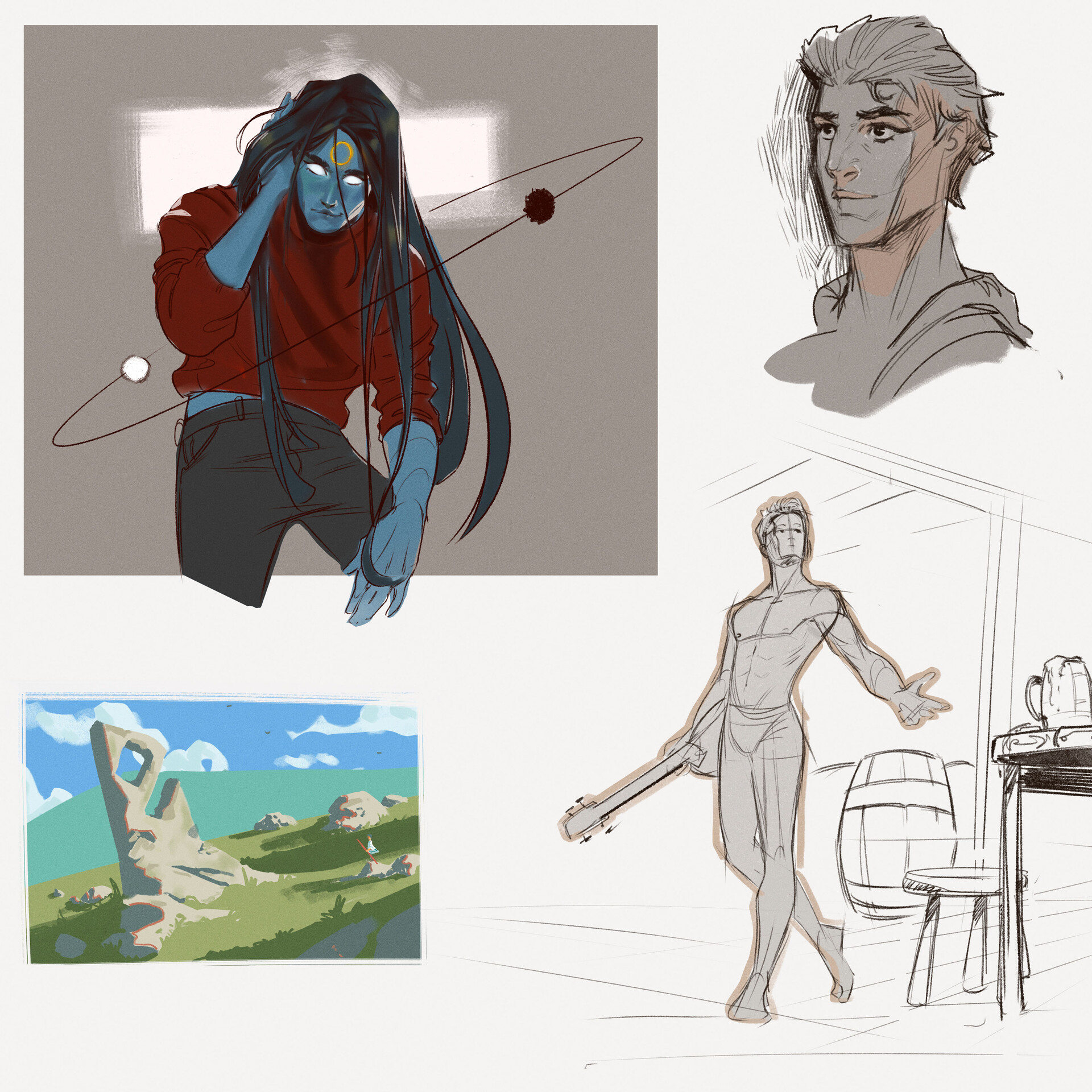 ArtStation - Day 03 - Dark Eclipse and sketches