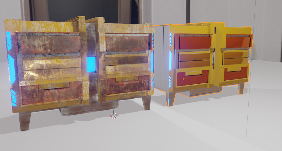 ArtStation - sci fi prop clean and rusted