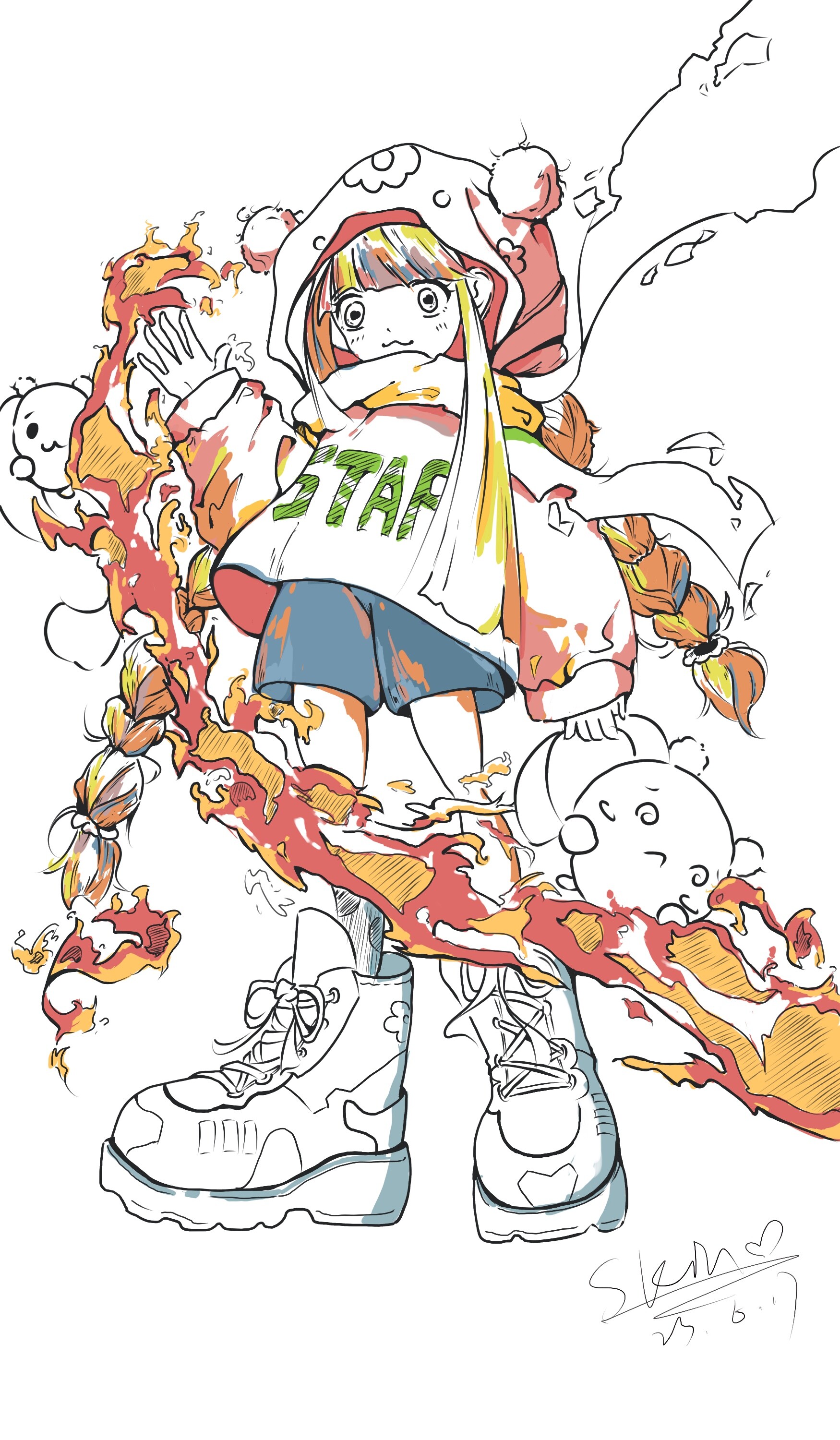 ArtStation - fire girl