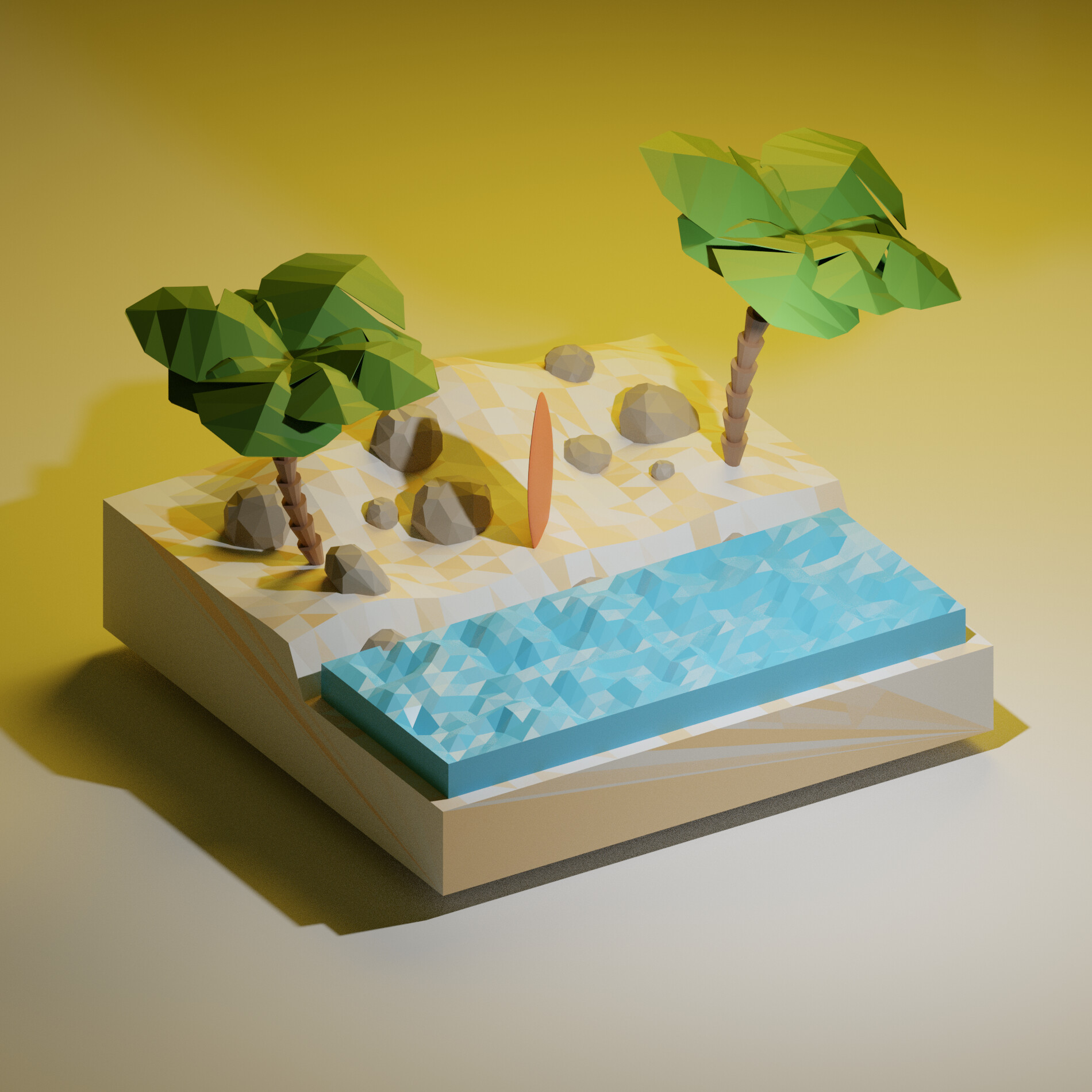 ArtStation - Paradise Sands: A 3D Beach Escape