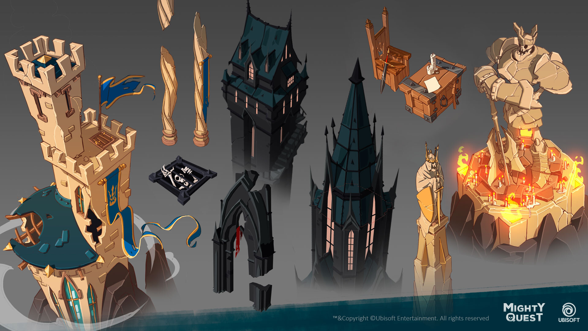 Alex Charleux - art director / concept artist - MIGHTY QUEST - Environments