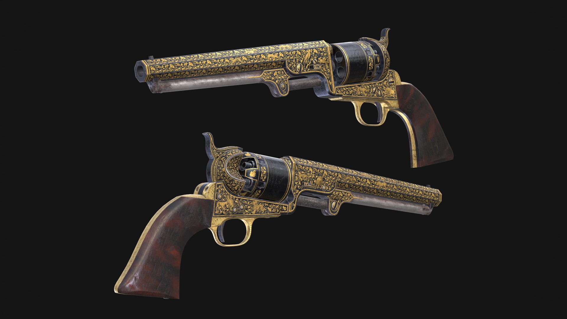ArtStation - Antique Colt Navy Revolver