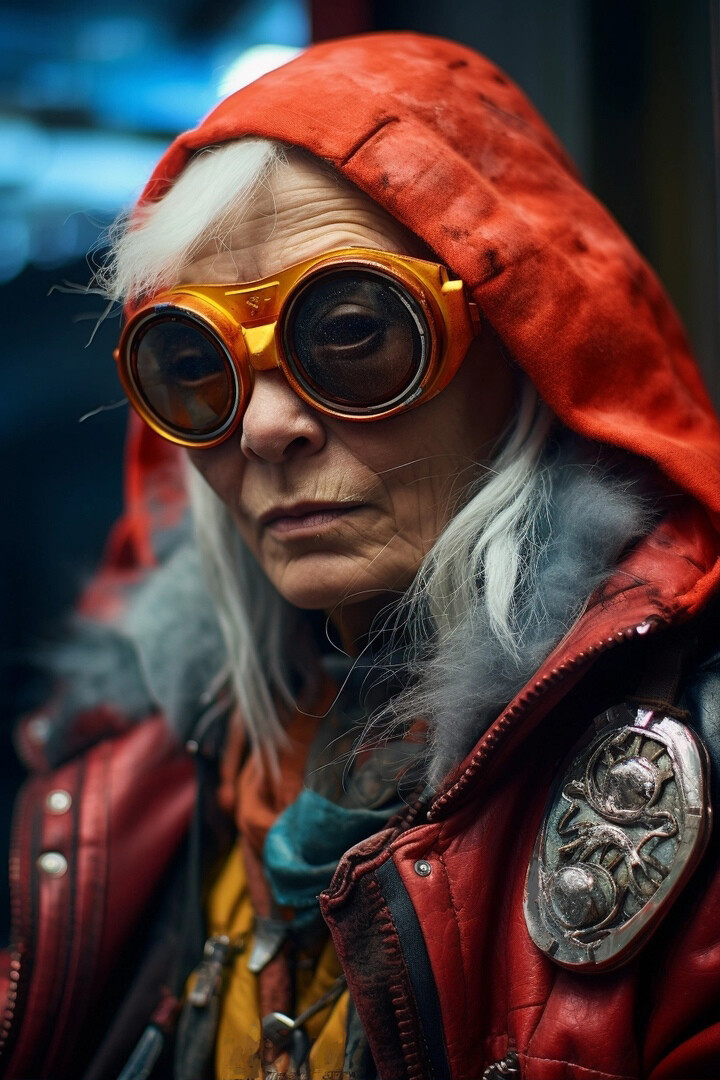 ArtStation - Old Woman Cyberpunk