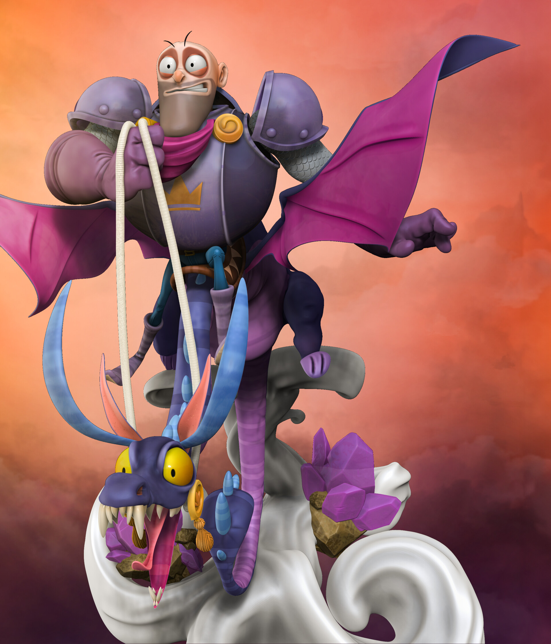 ArtStation - Dragon Knight Rider