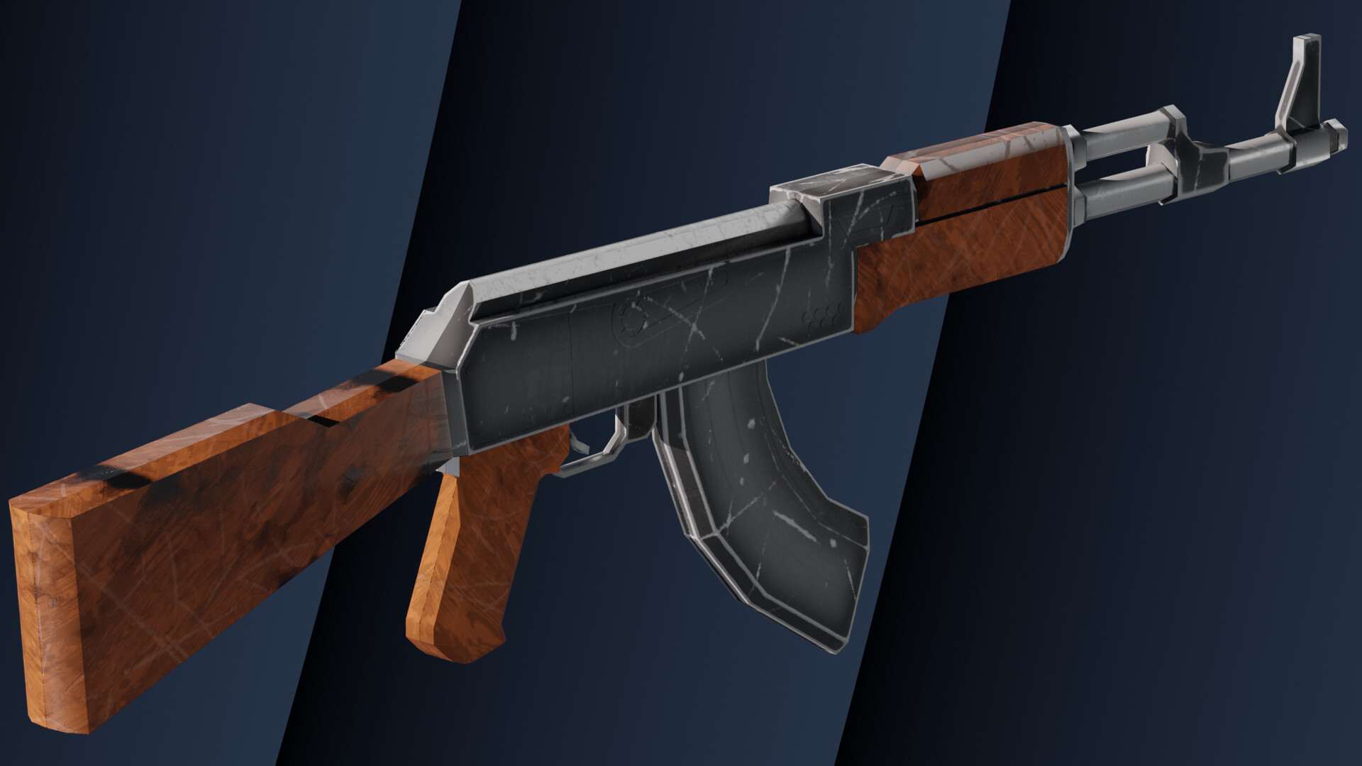 ArtStation - Low Poly AK-47 Stylized