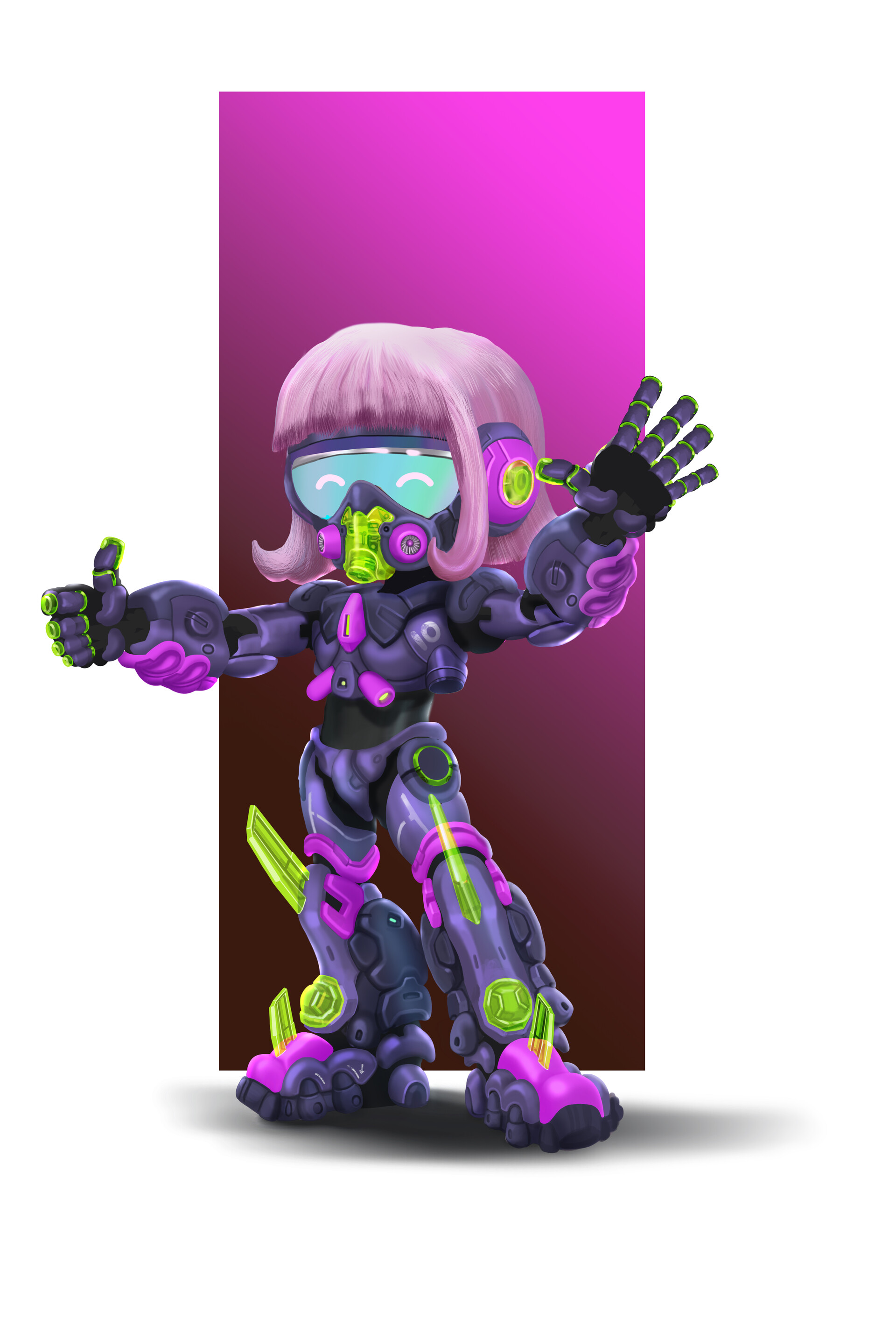 ArtStation - Mimi the cyber girl