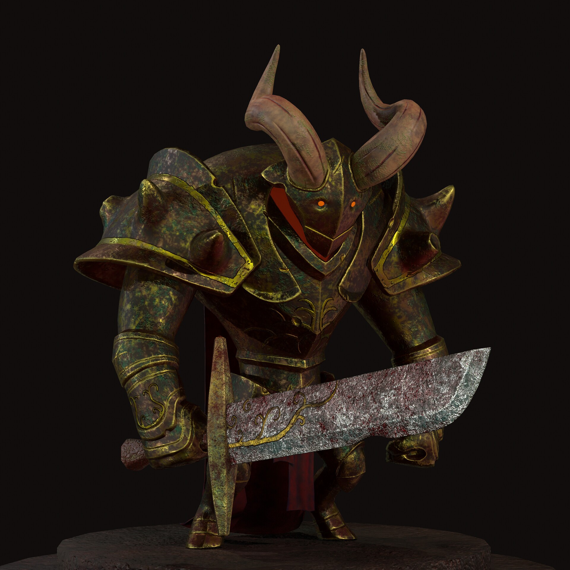 ArtStation - Game-Ready Metal Armored Monster Character