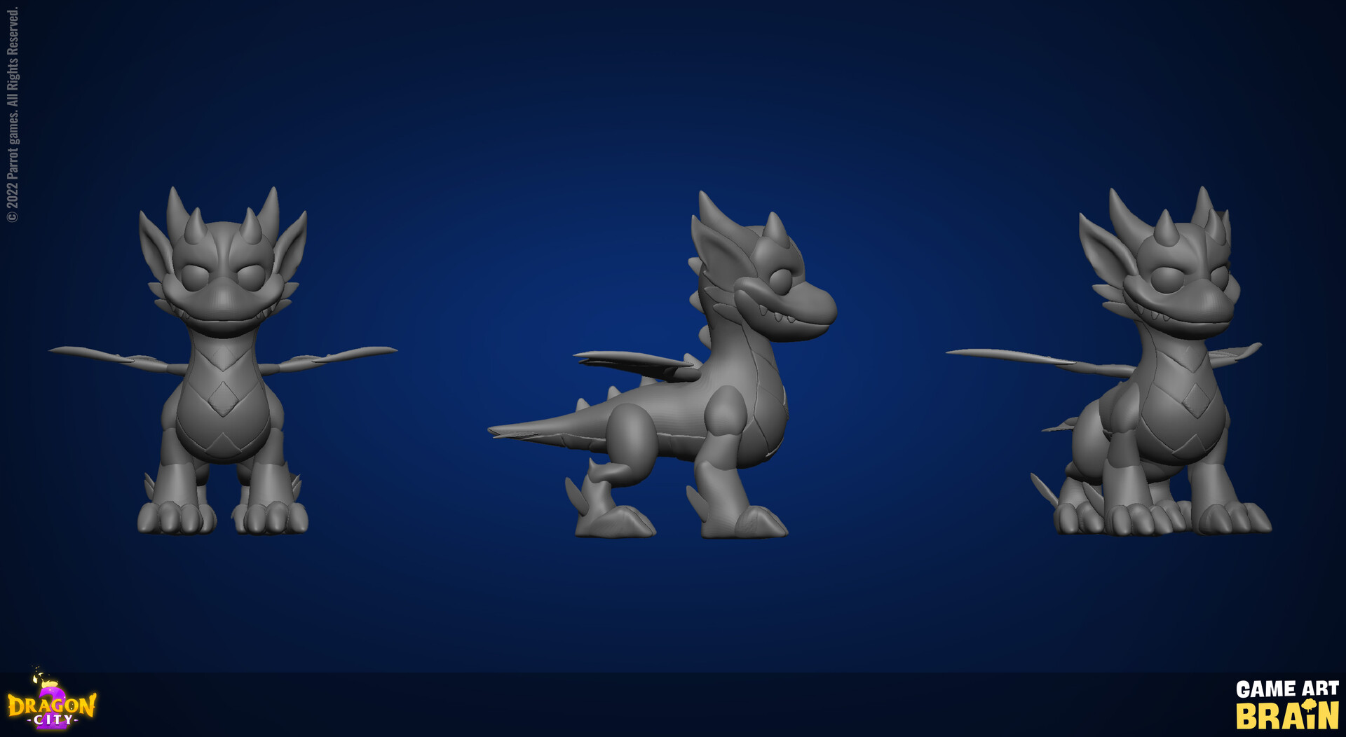 Game Art Brain - Creation & Consulting - Young Dragon - Dragon City 2