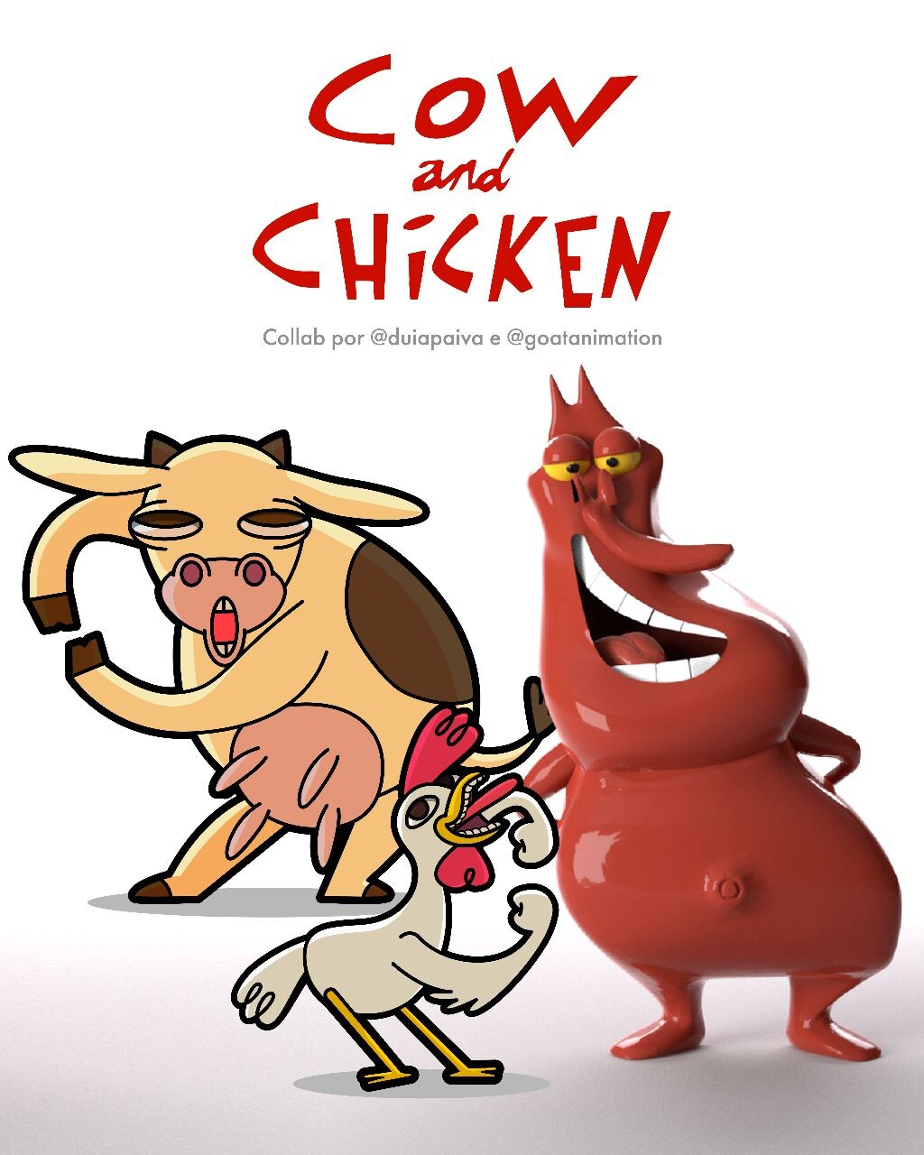 Cow And Chicken Red Guy Butt