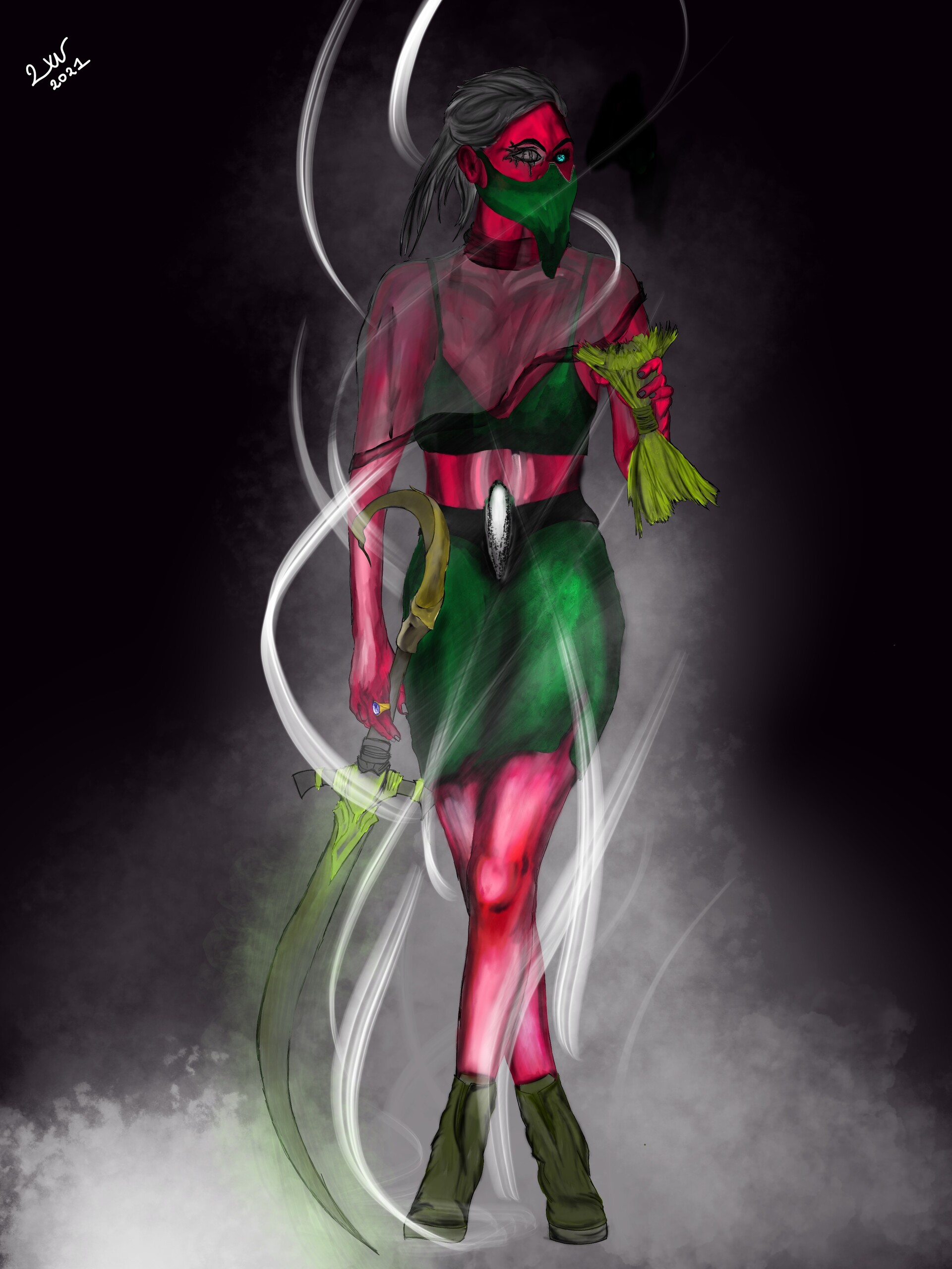 ArtStation - Crimson Ivy, Cleric of The Rotten Woods