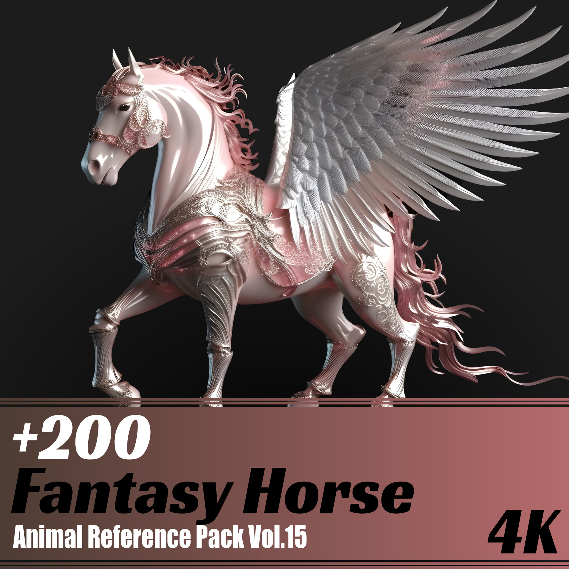ArtStation - +200 Fantasy Horse | 4K | Animal Reference Pack Vol.15