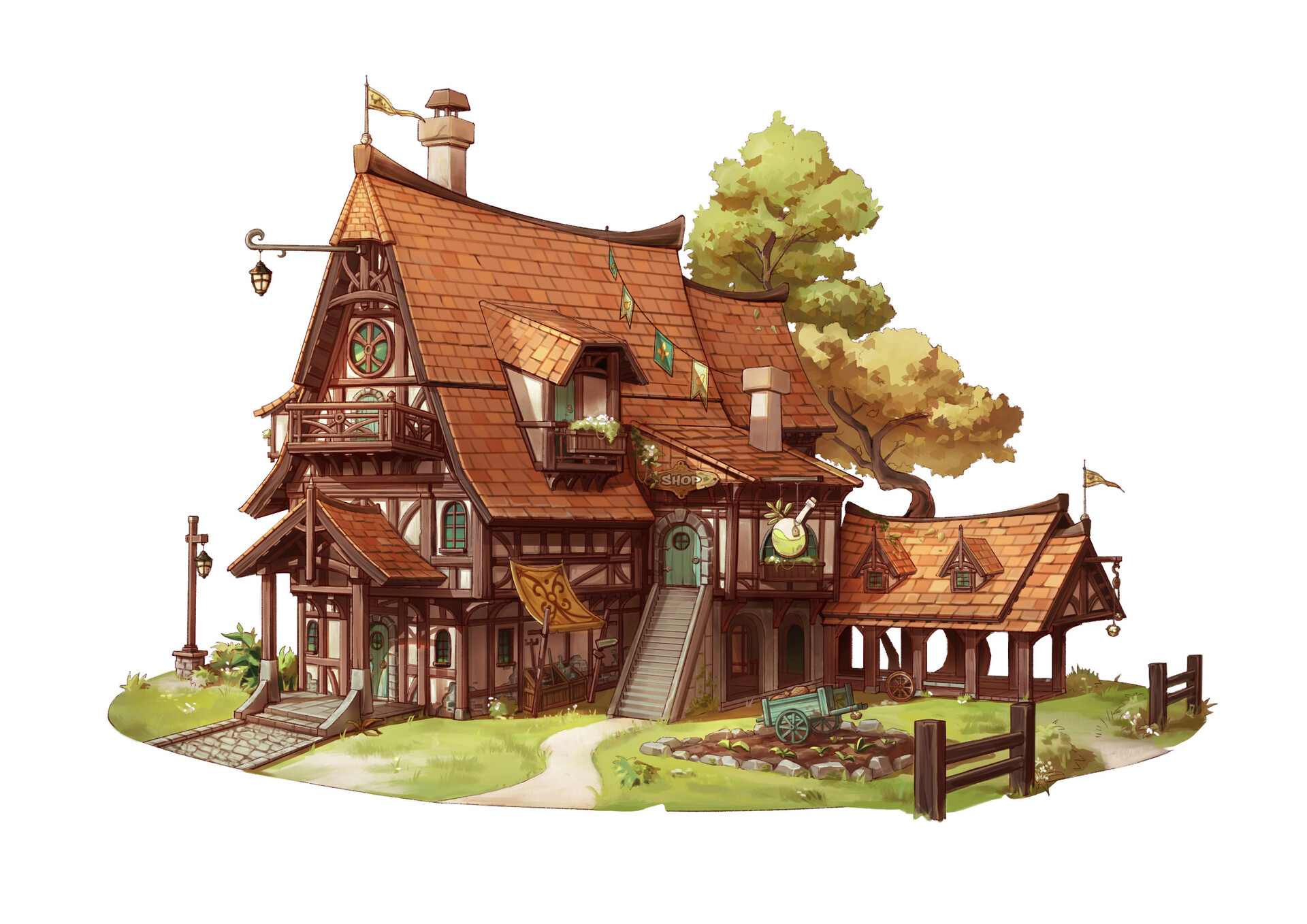 ArtStation - Medieval Mandrake Potion Grocery Store