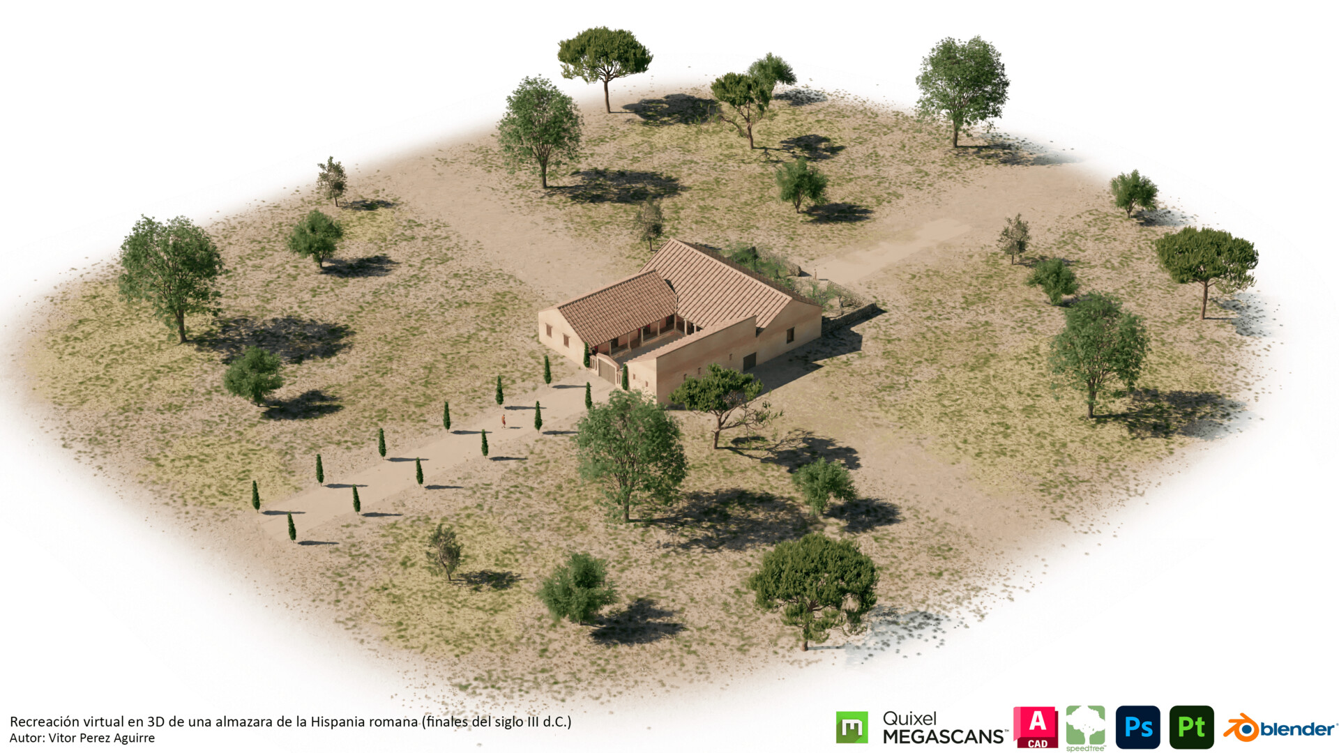 ArtStation - Recreation of the exterior of a Roman oil mill at the end ...