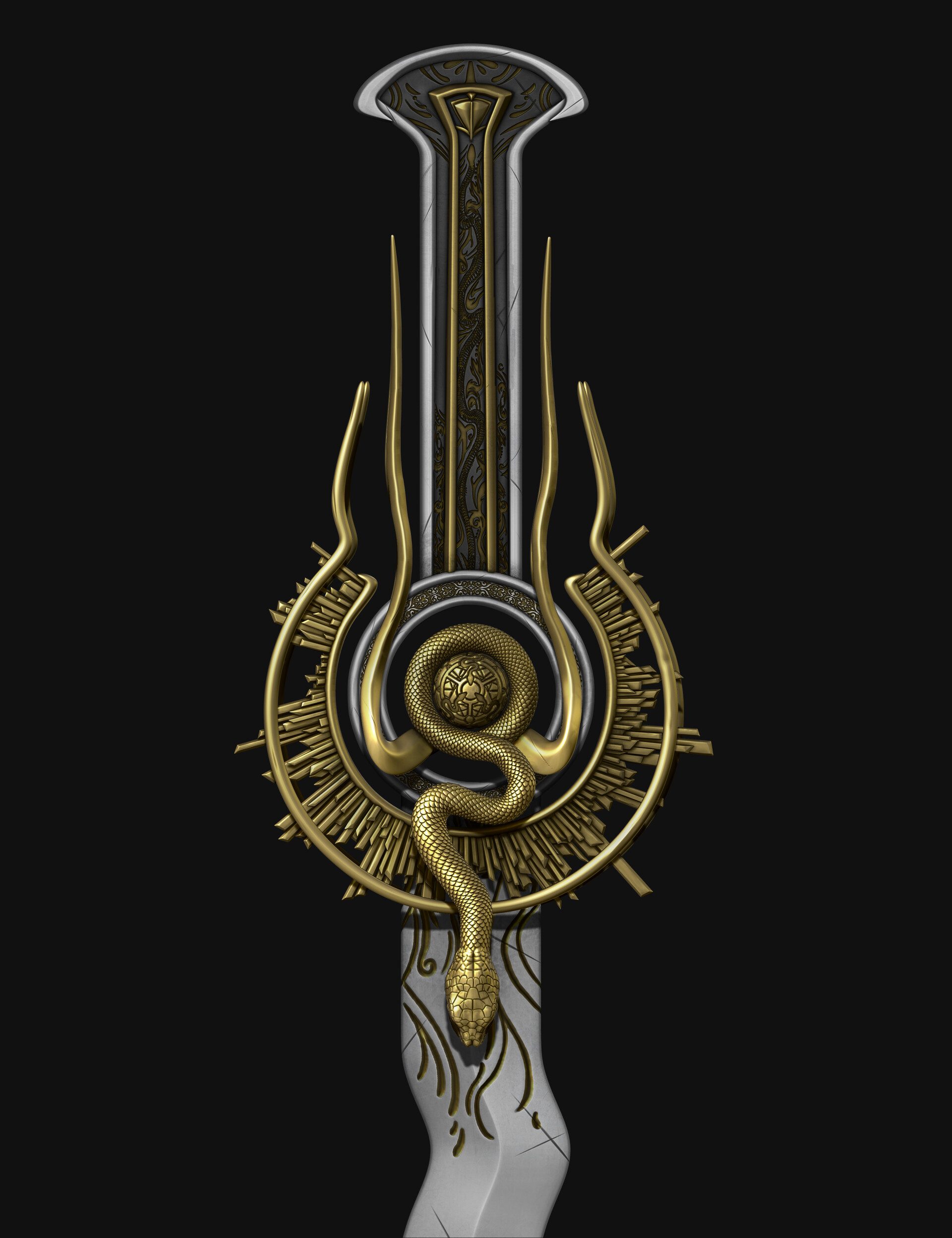 ArtStation - Ame No Habakiri Sword - Onmyouji Game