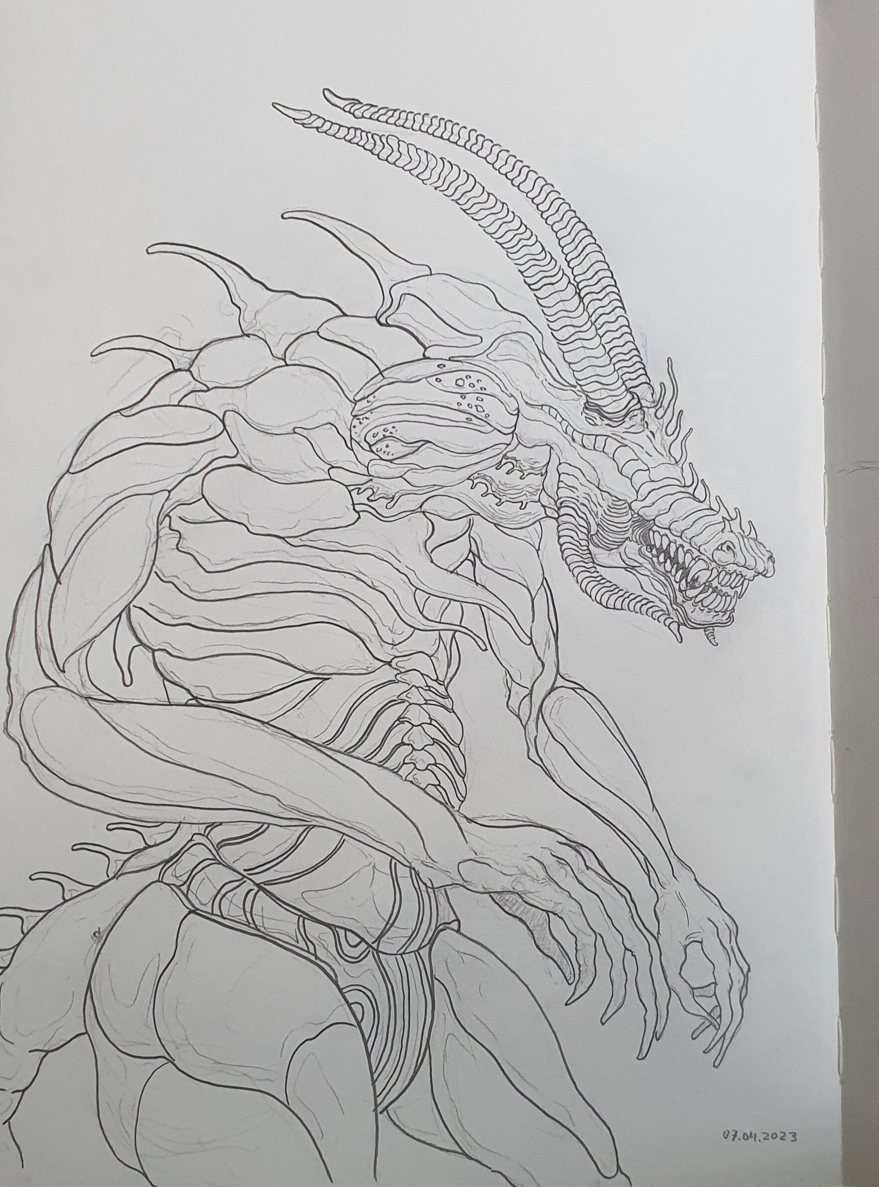 ArtStation - A random monster from my sketchbook.