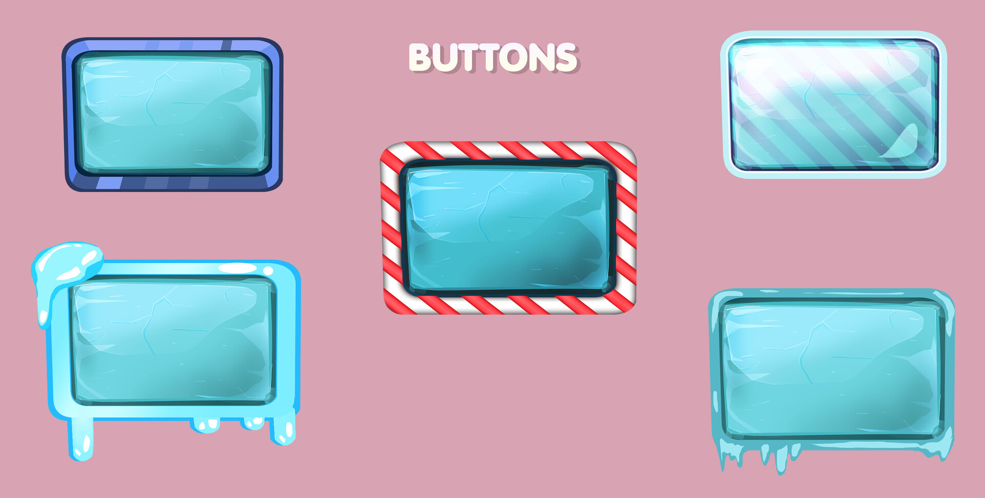 ArtStation - UI design for Christmas themed game