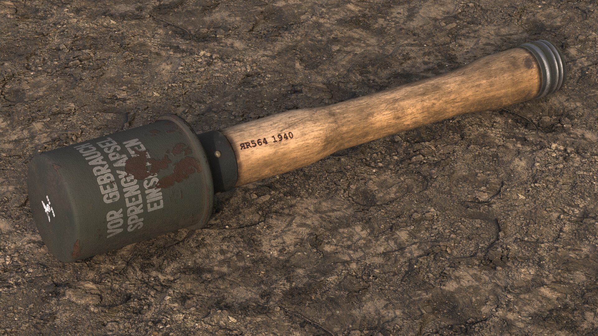 ArtStation - German Stick Hand Grenade