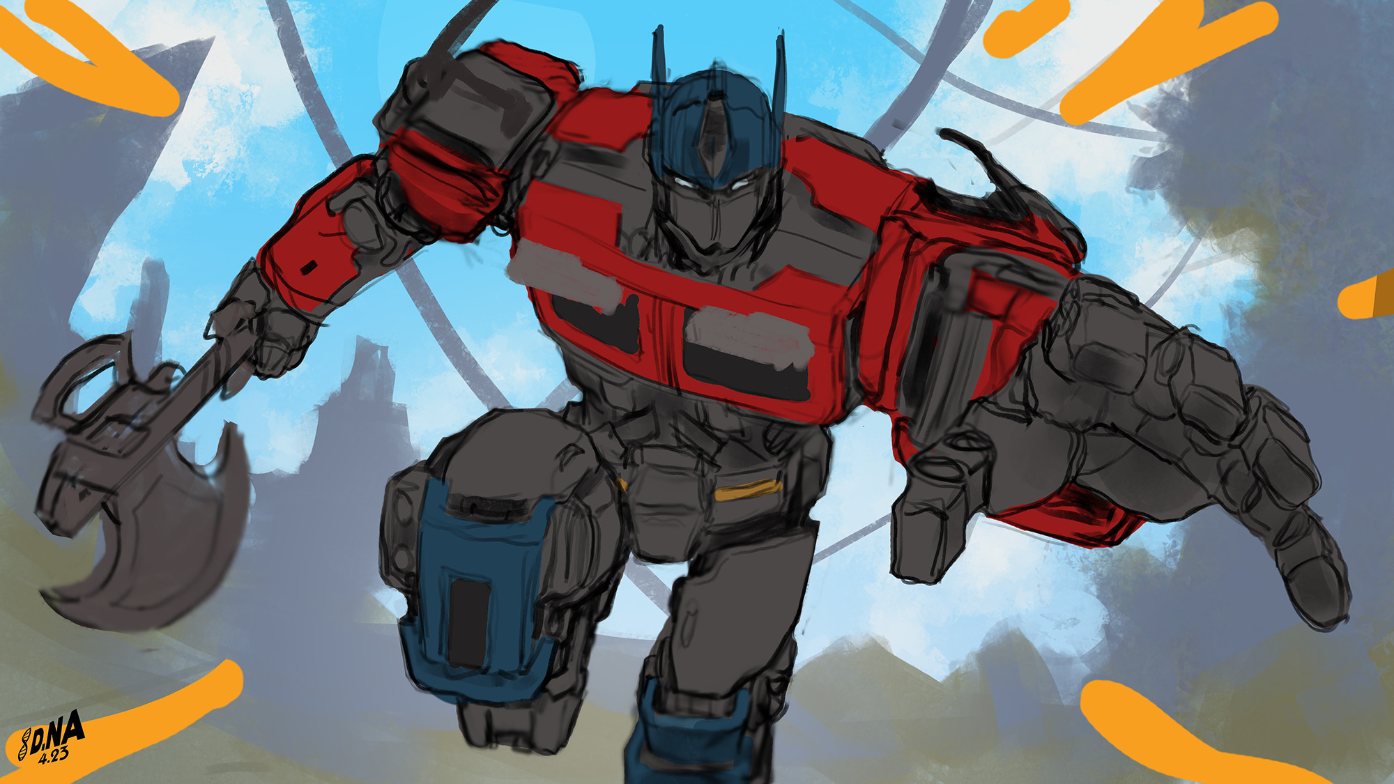 David Nakayama - Fortnite | Optimus Prime Loadscreen