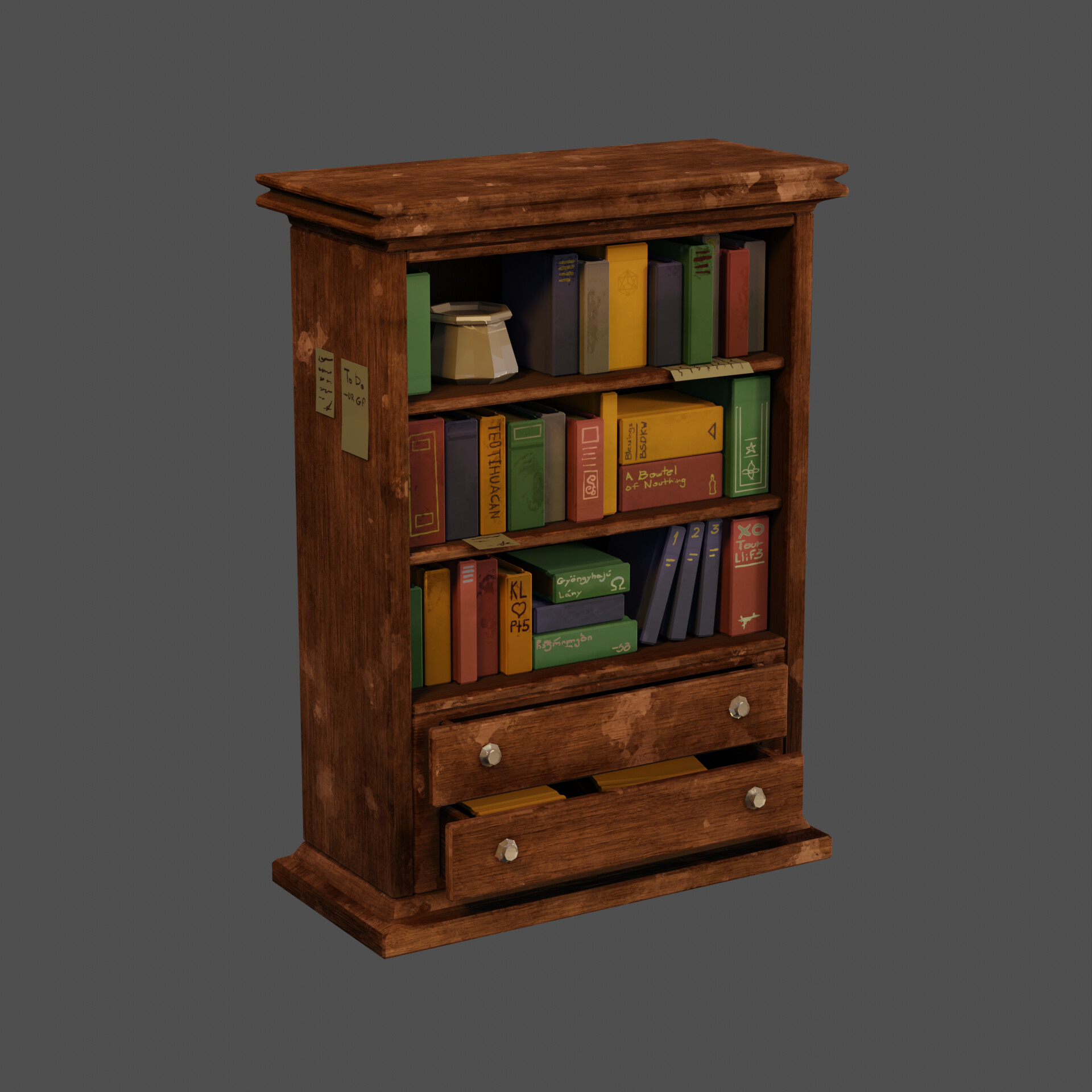 ArtStation - Bookshelf Asset