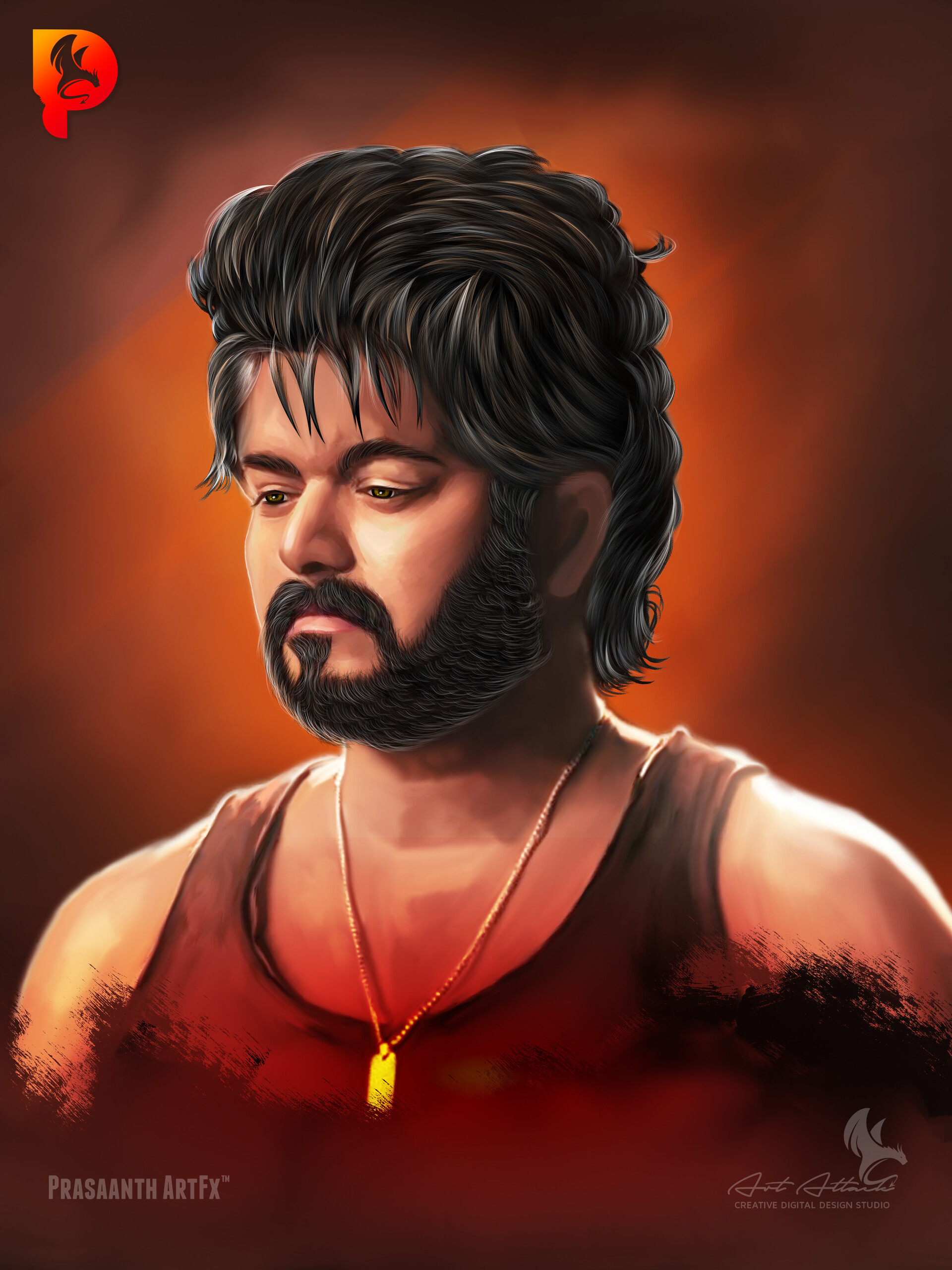 ArtStation - Vijay (LEO) Digital Portrait