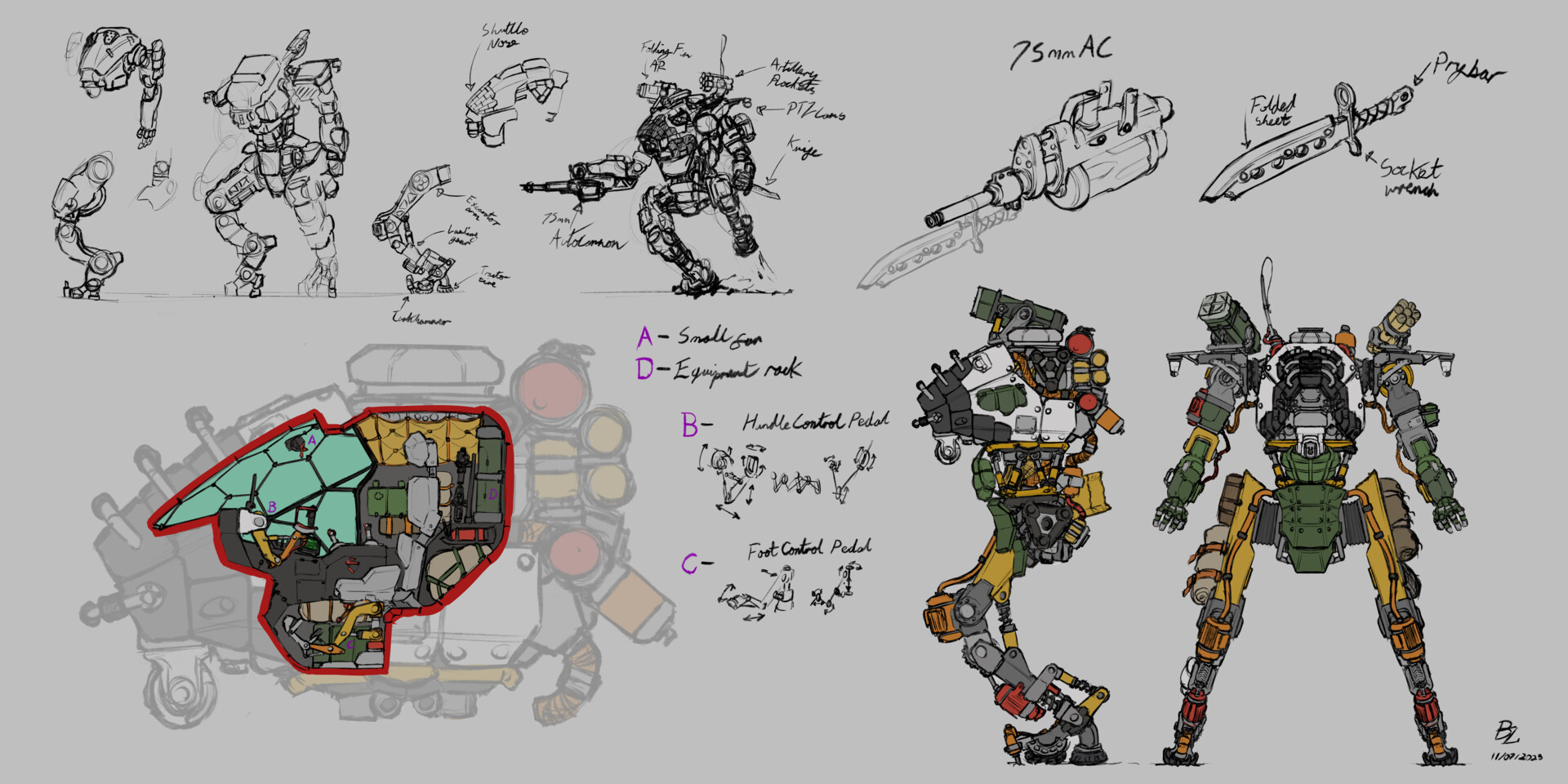 ArtStation - Junker/Salvaged Mech Design Commission