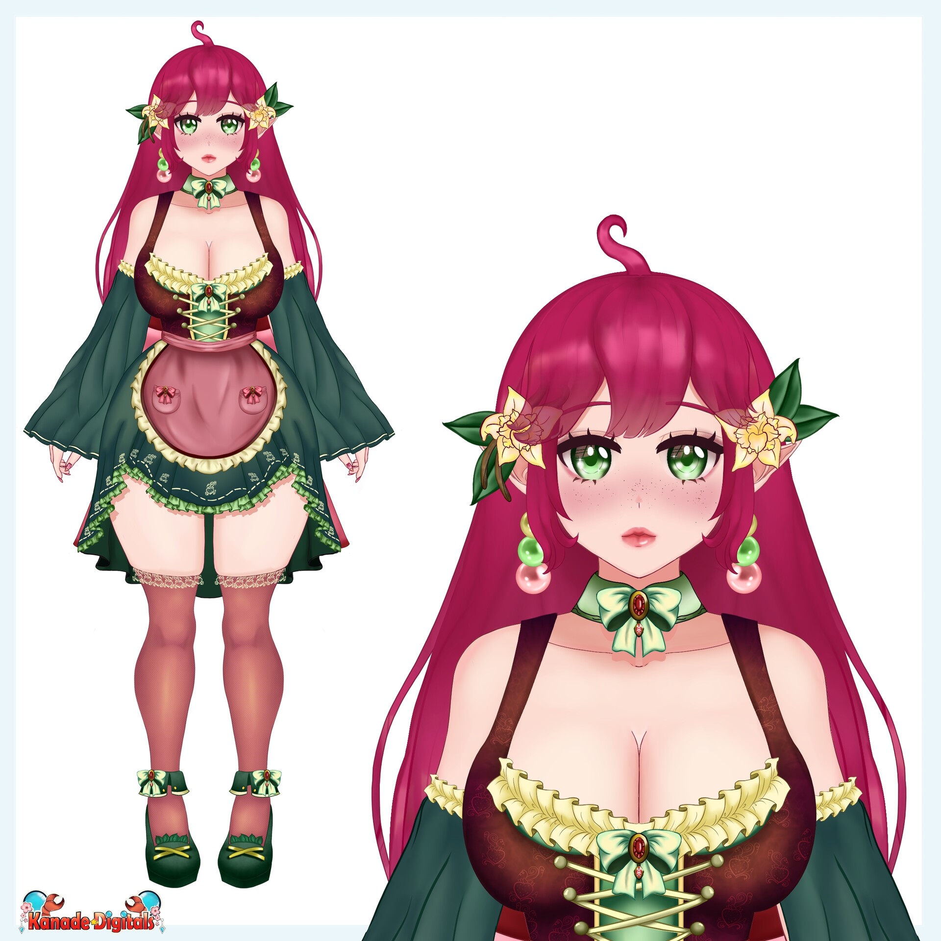 ArtStation - Elf vtuber model showcase Squiishymochii