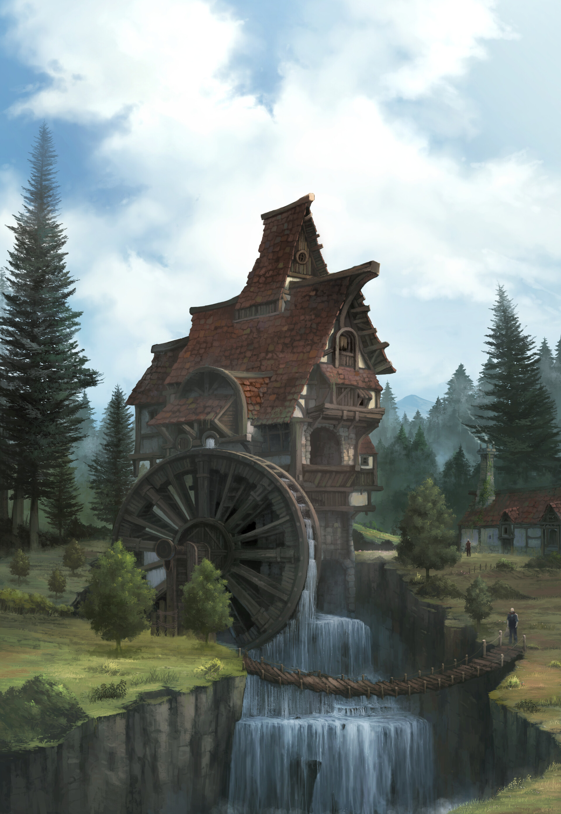 ArtStation - watermill 물레방아집