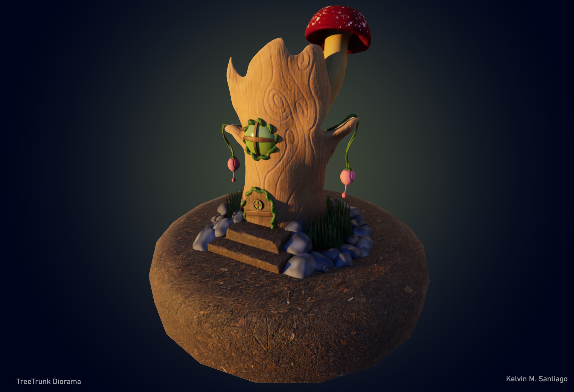 ArtStation - Tree Trunk Diorama