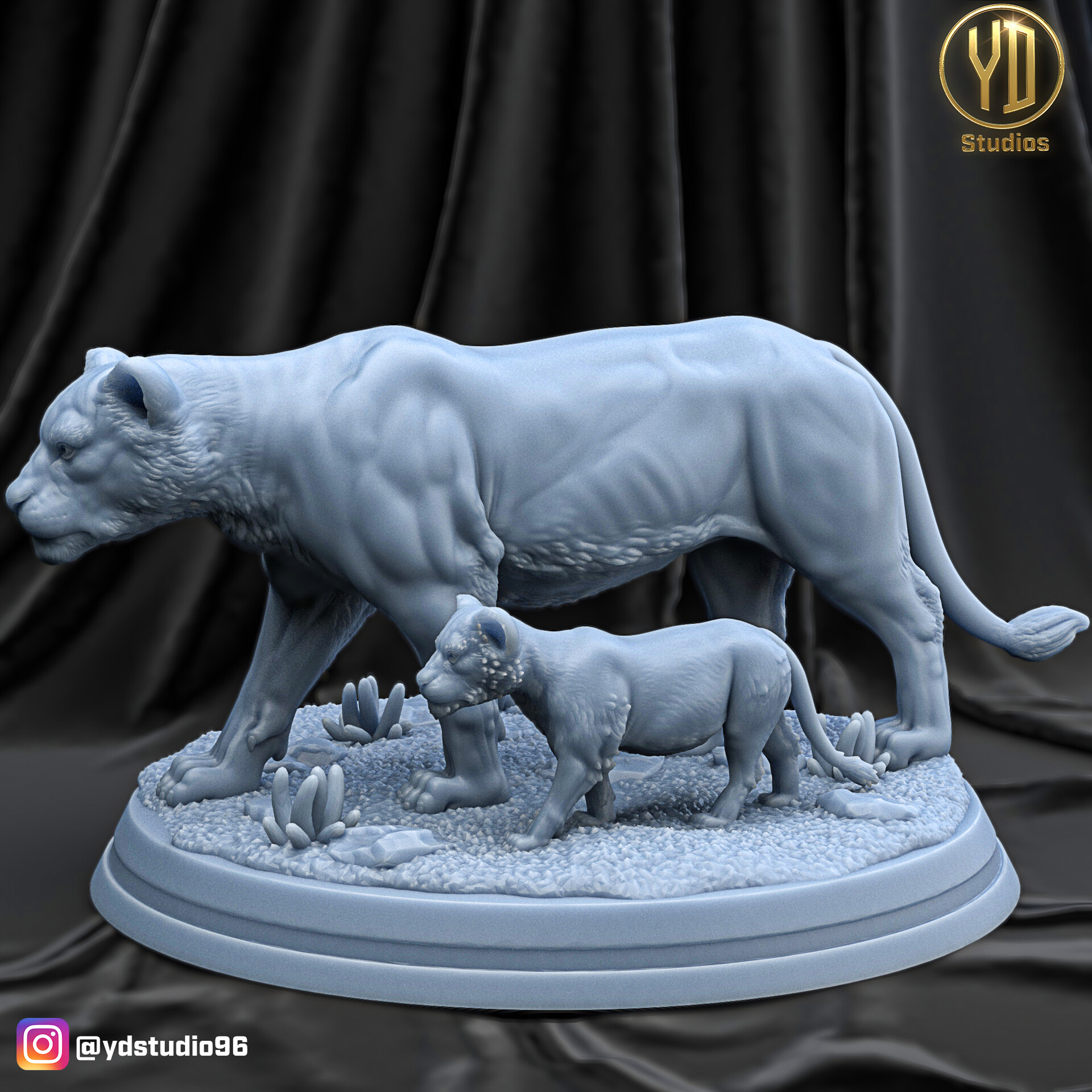 ArtStation - LIONESS AND CUB