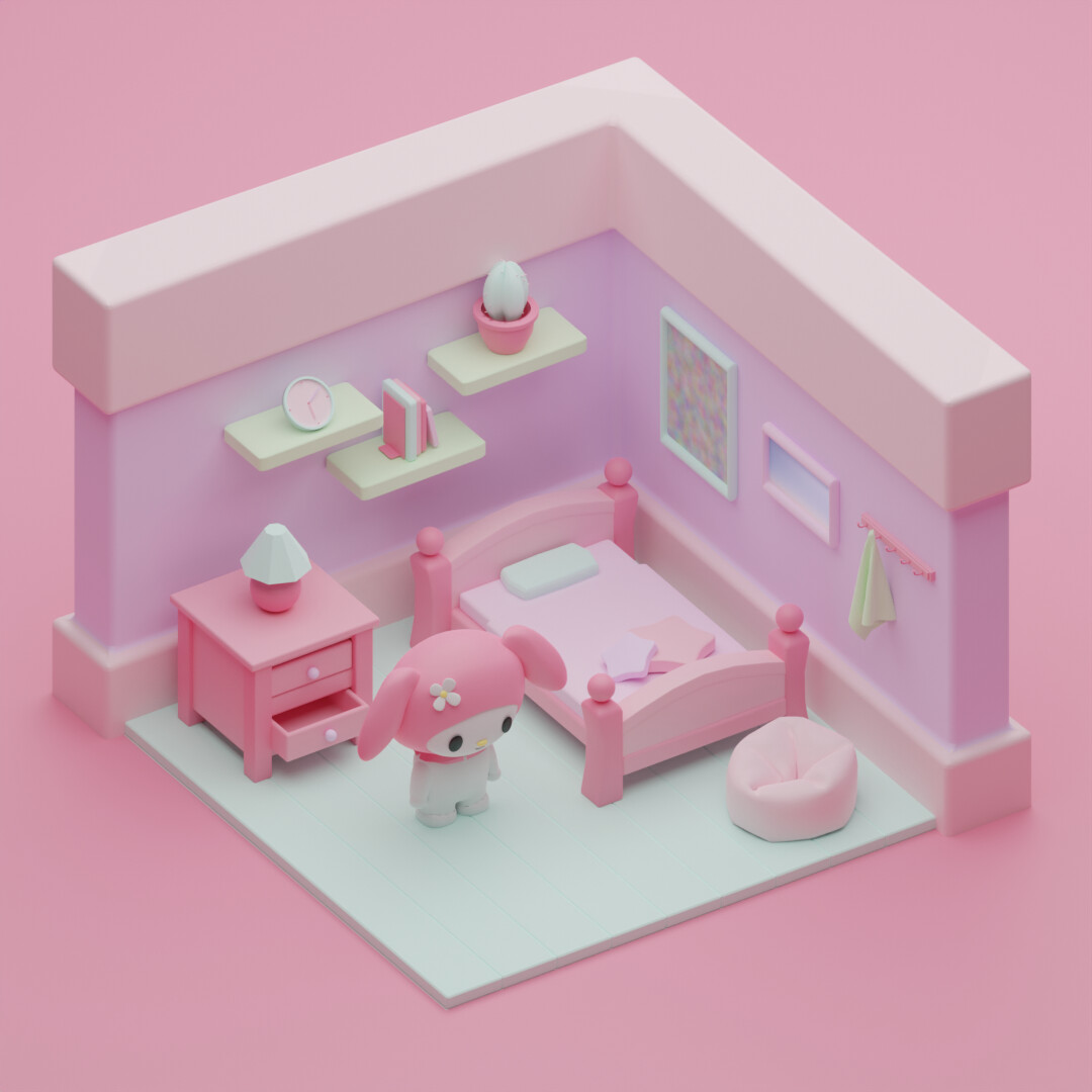 ArtStation - My Melody Bedrooom
