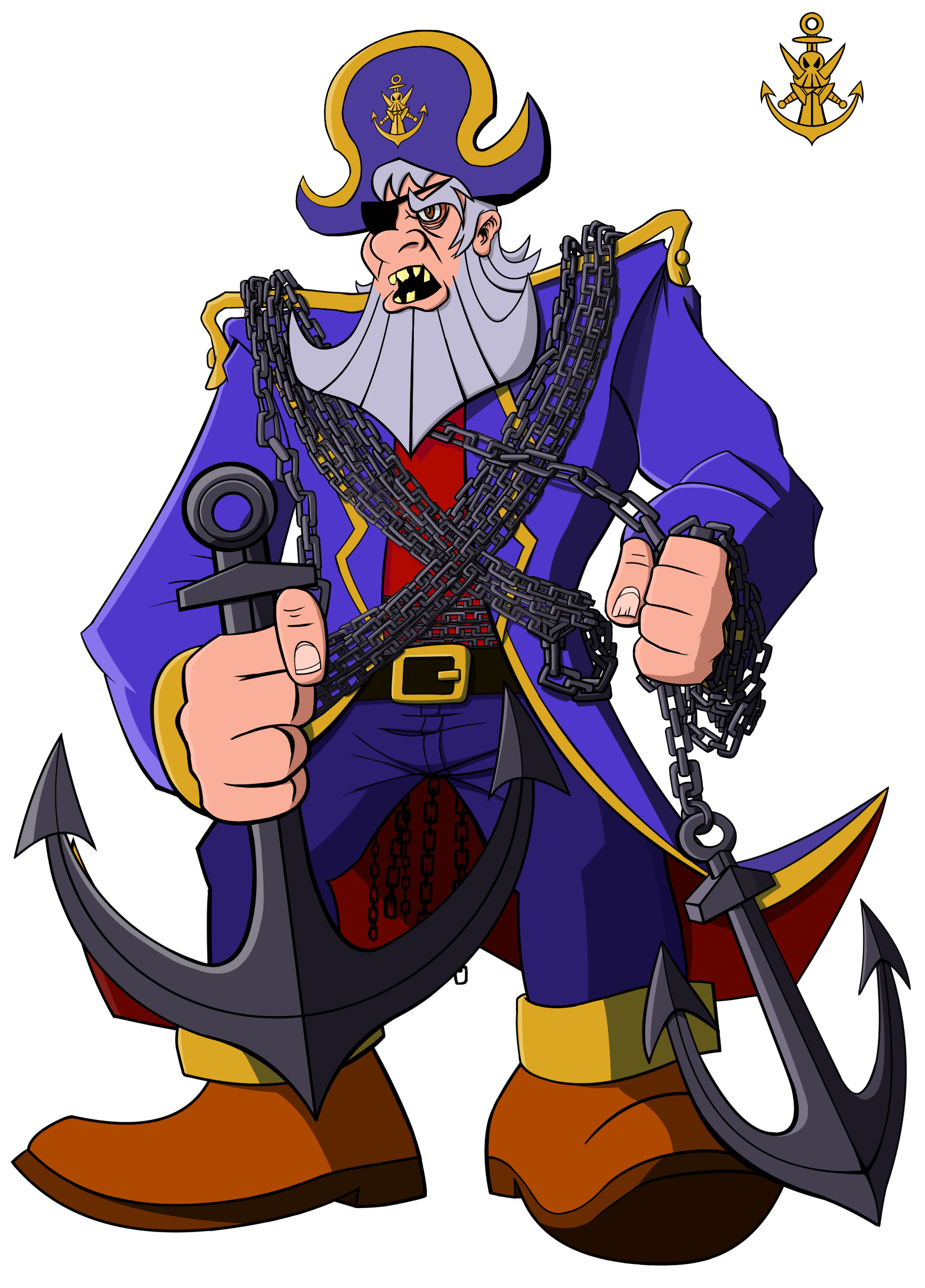 ArtStation - Captain Anchor beard (digital redraw)