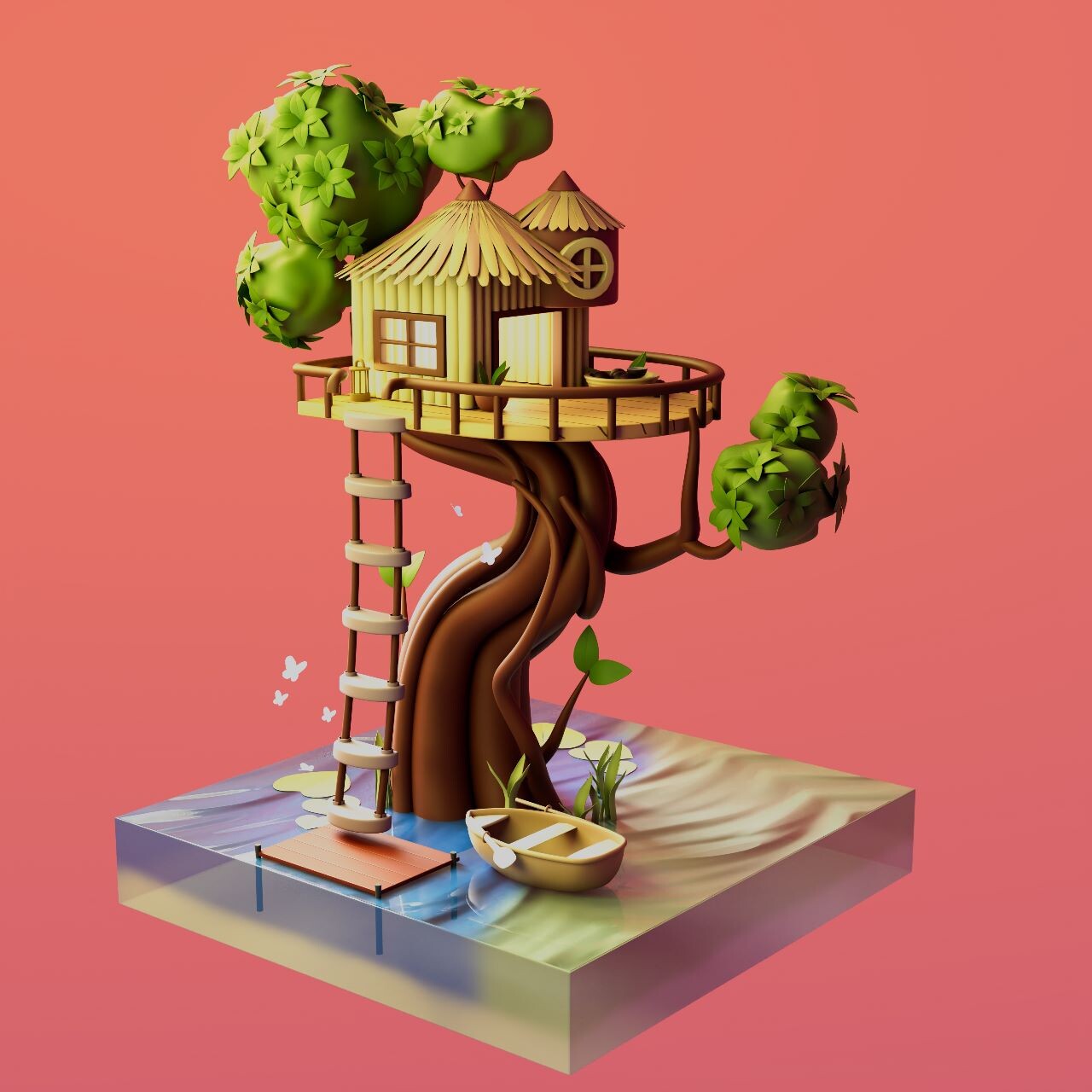 ArtStation - Stylize tree house