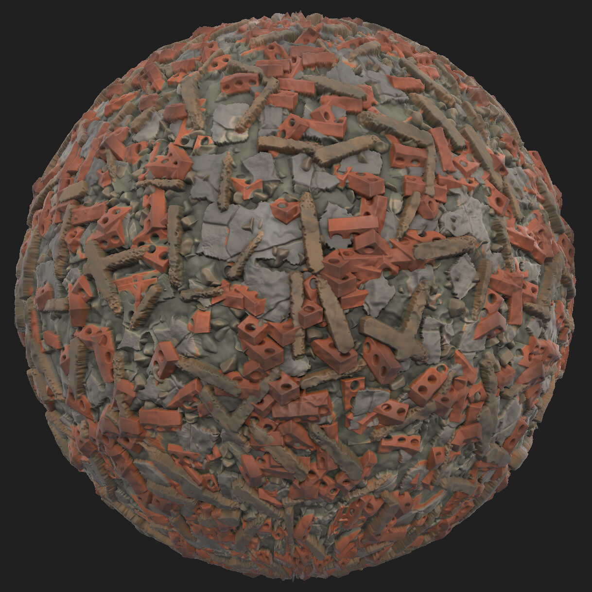 ArtStation - debris and rubbles material
