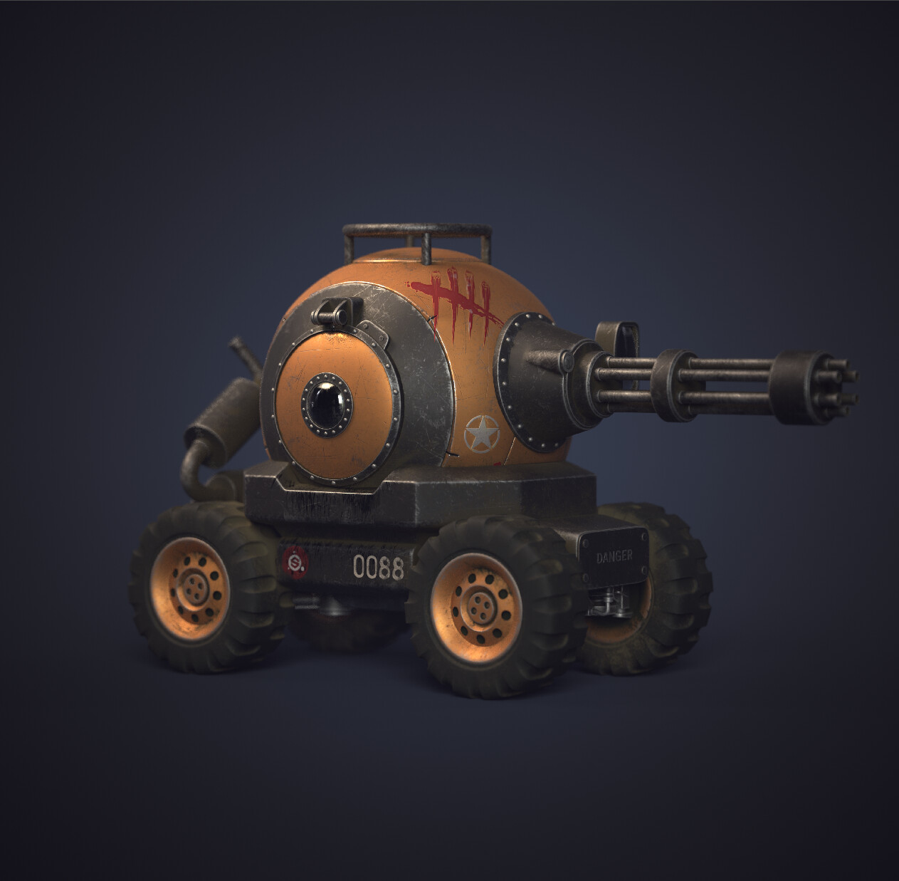 ArtStation - Stylized cartoon tank