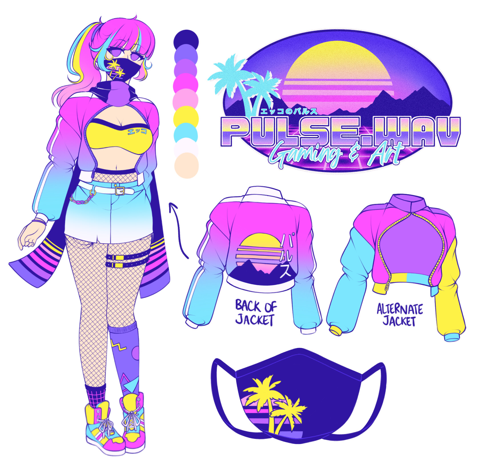 ArtStation - Vtuber Design Project (Illustration, Character Sheet, Logo)