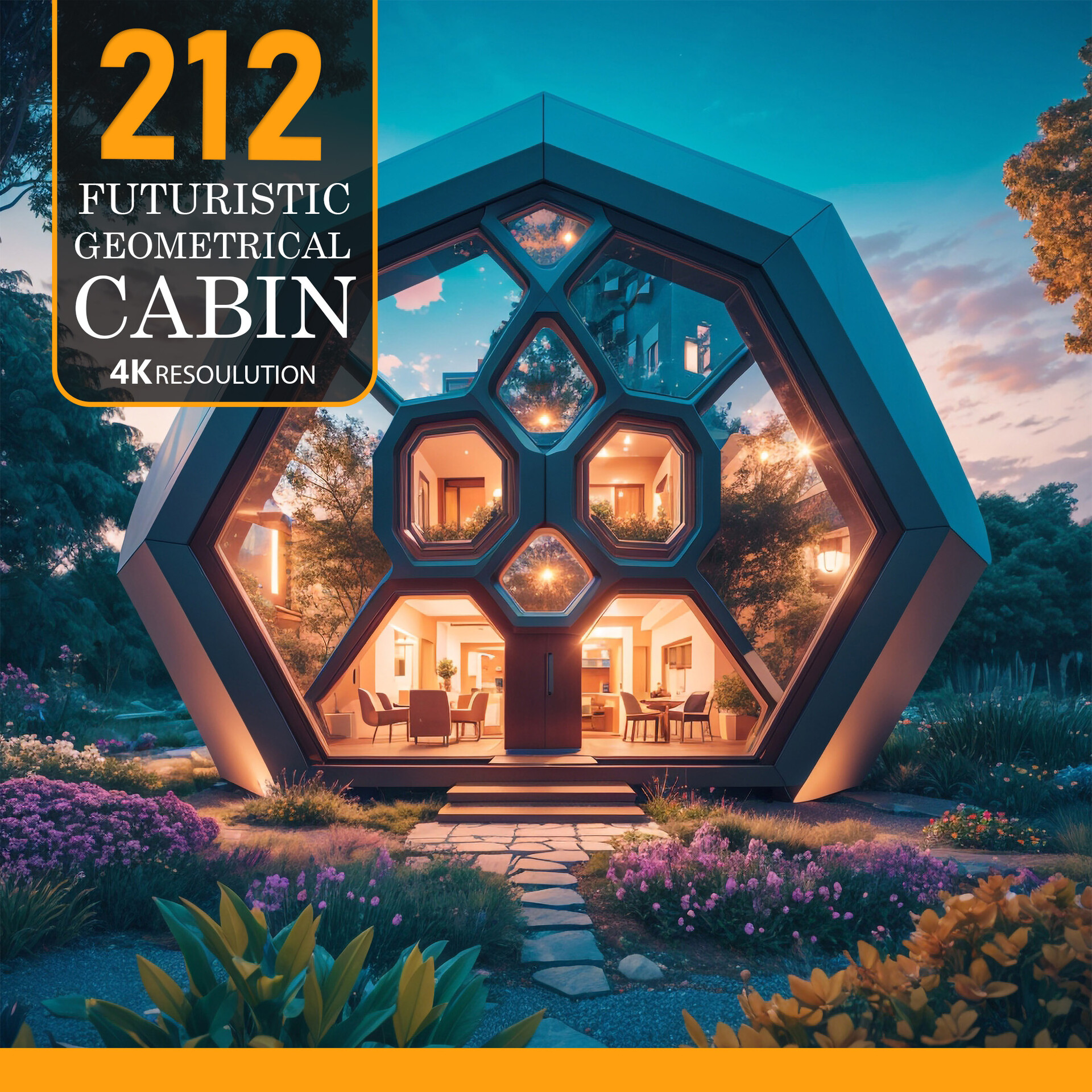 ArtStation - Futuristic Geometrical Cabin-Exterior Design Vol 4-4K ...